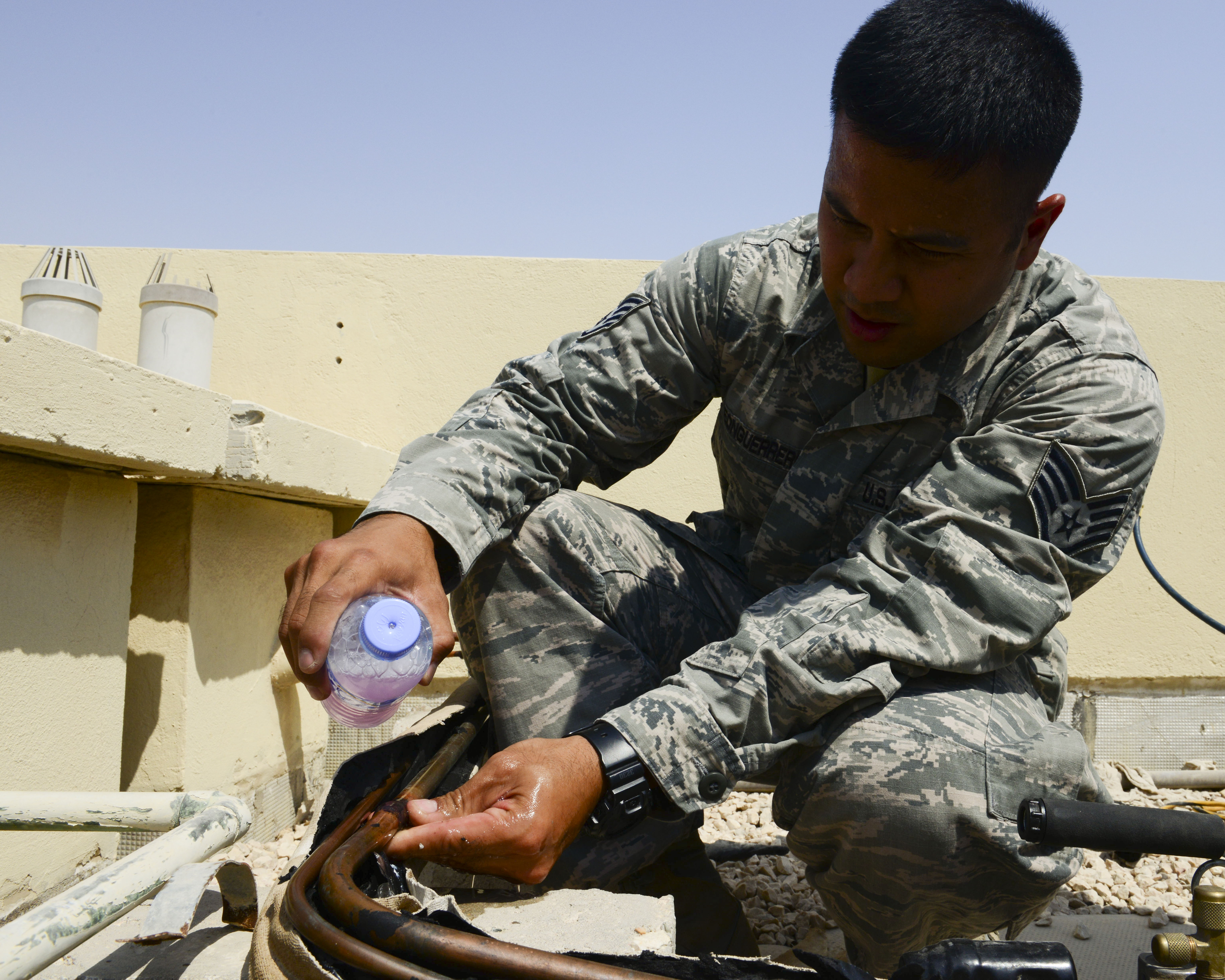 379th ECES: Day on the job with HVAC > U.S. Air Forces Central > News