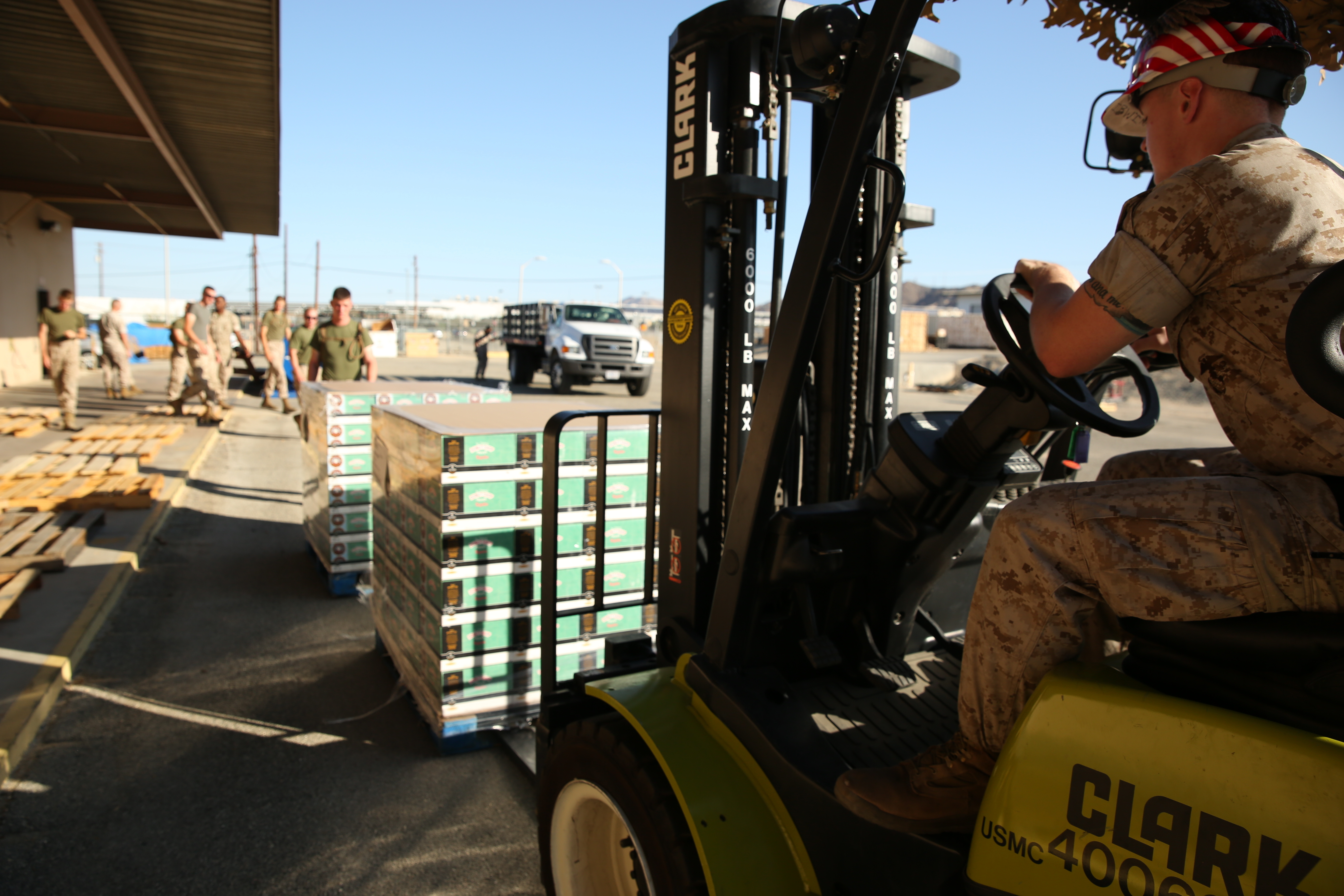 marines drinking coffee