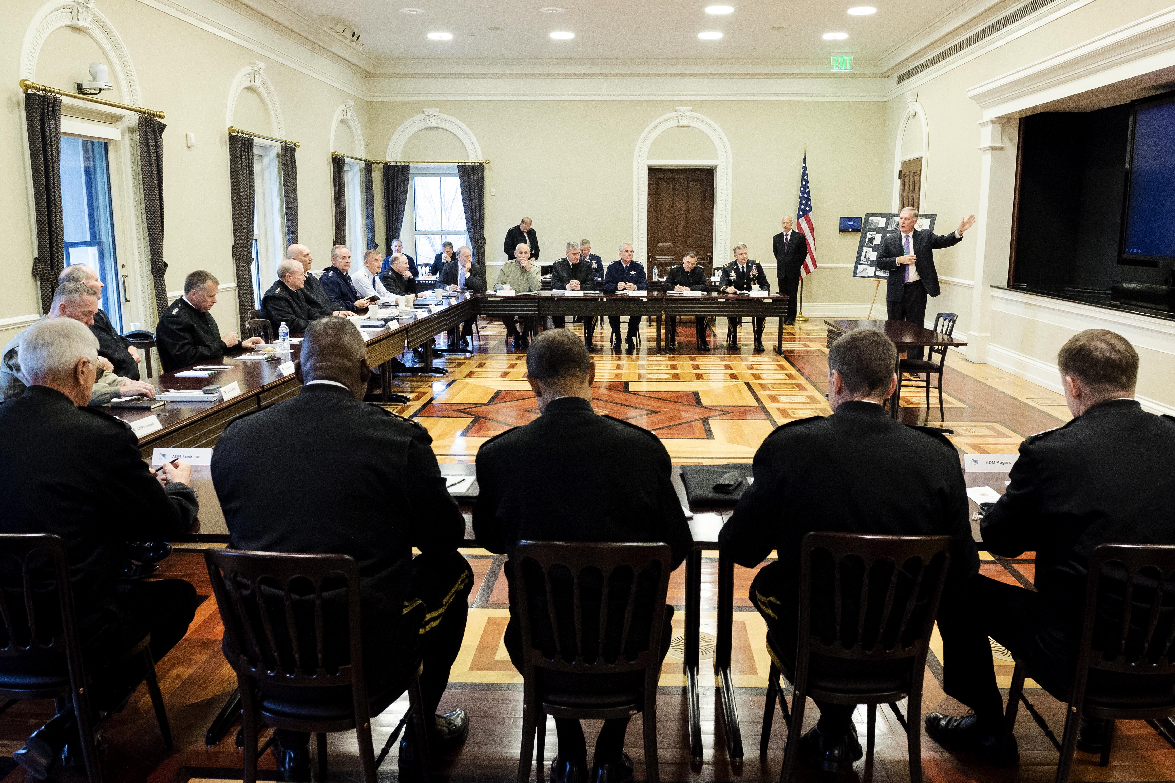 Thomas F. Carney, vice director for force structure, J8, addresses ...