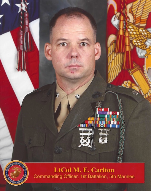 Lieutenant Colonel Mark E. Carlton > 1st Marine Division > Biography