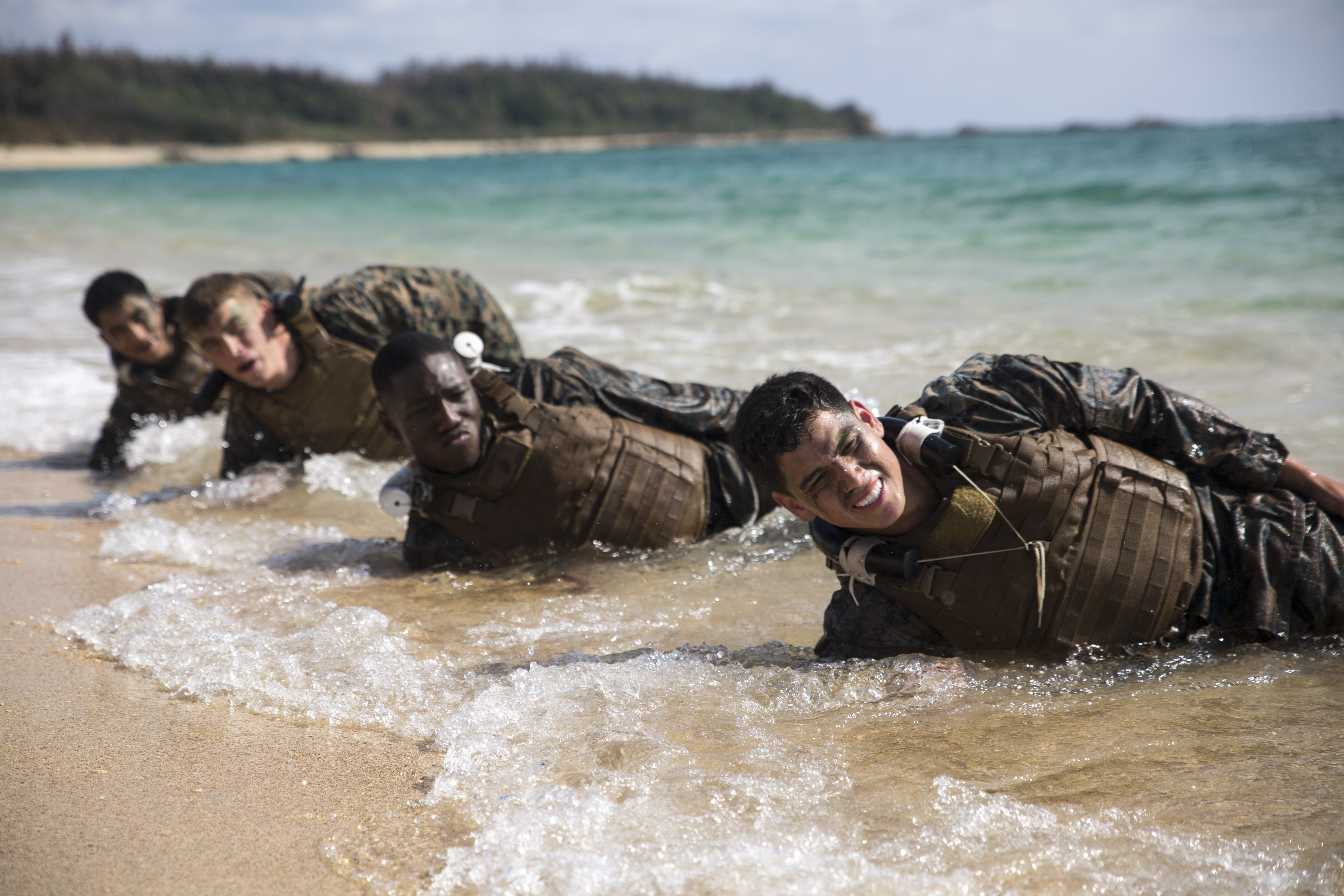 MCMAP instructor course tests Marines endurance on the beaches of Okinawa