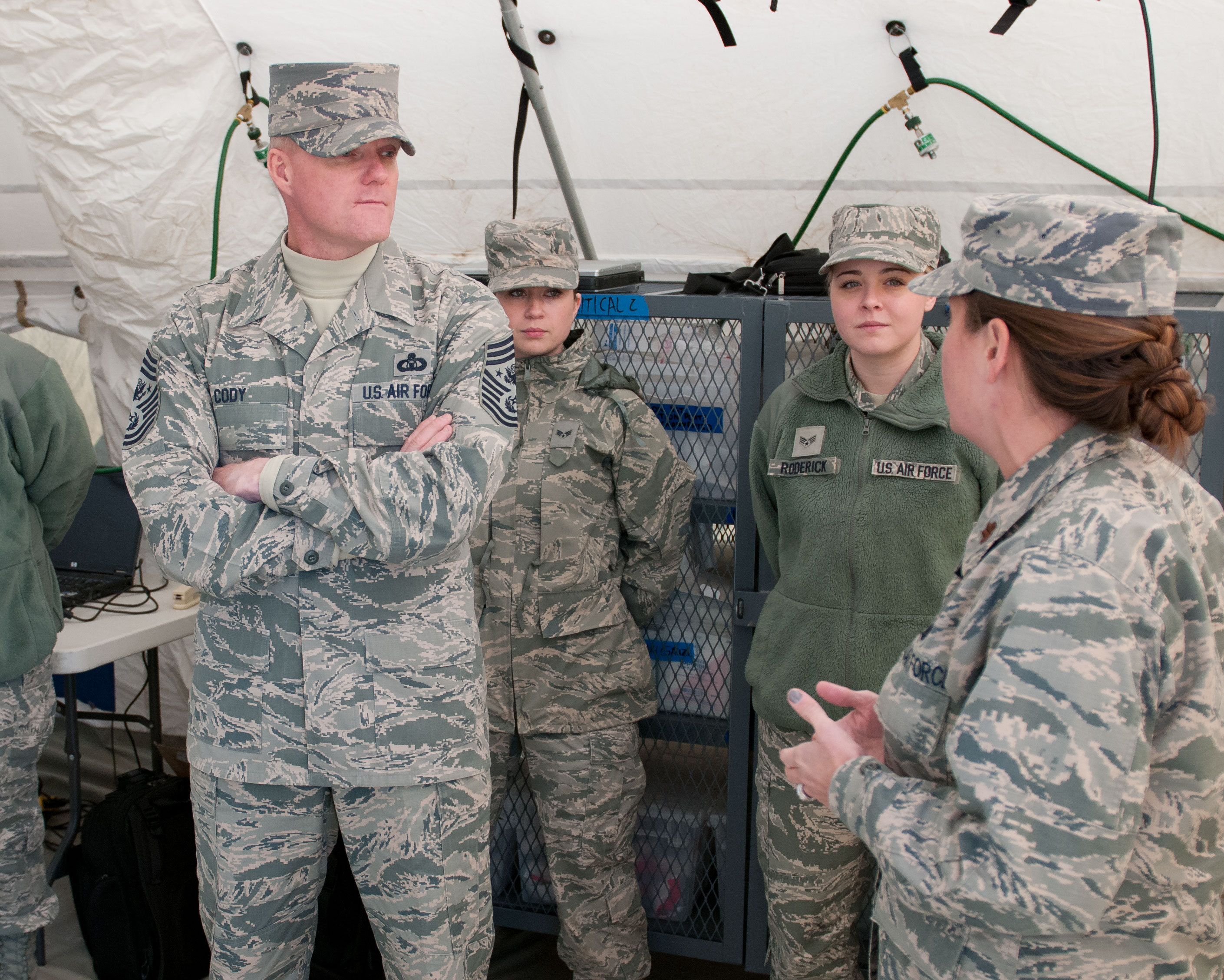 Chief Master Sergeant of the Air Force James Cody visits the 102nd ...