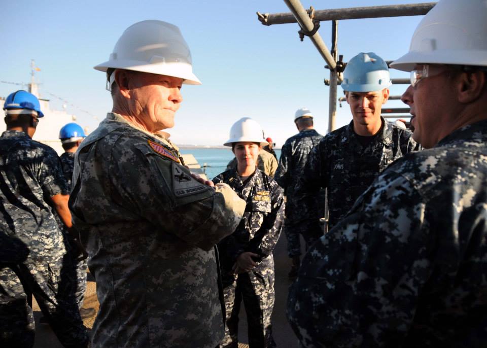 U.S. Army Gen. Martin E. Dempsey, left, chairman of the Joint Chiefs of ...