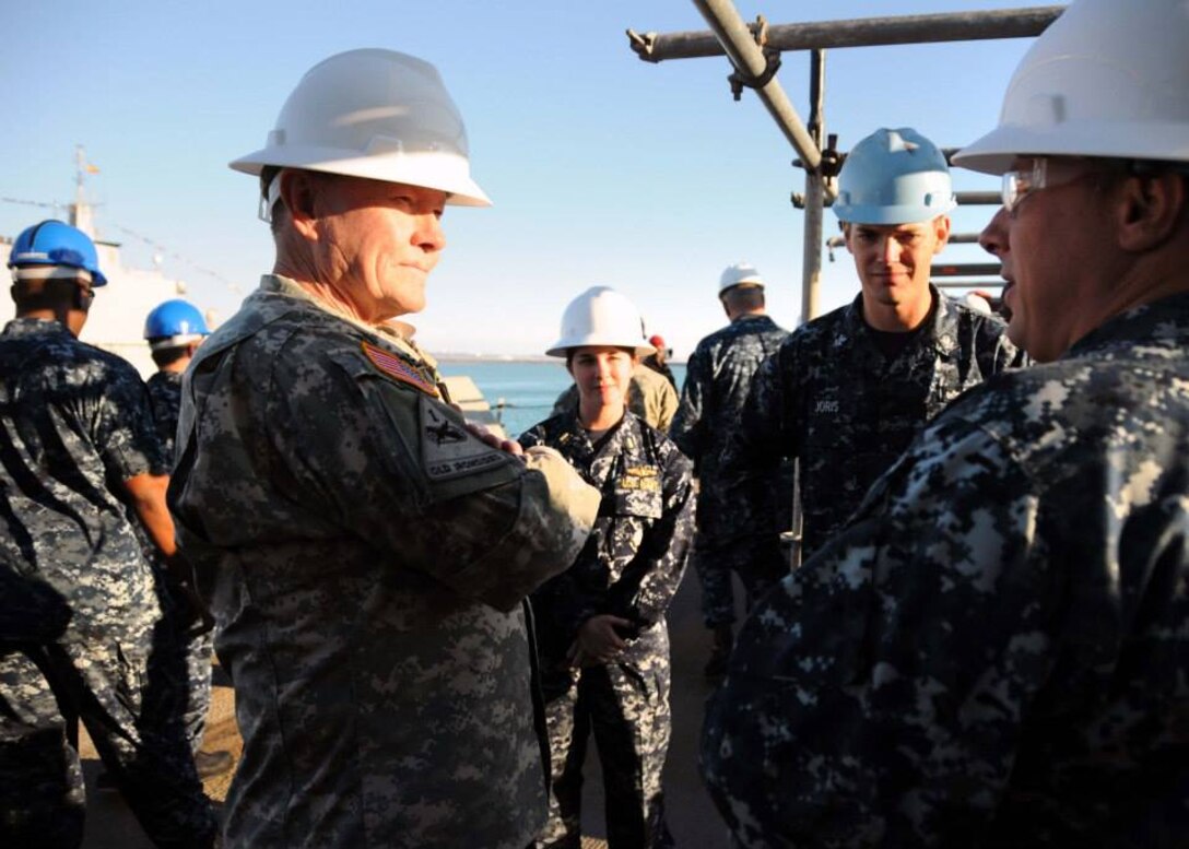 U.S. Army Gen. Martin E. Dempsey, left, chairman of the Joint Chiefs of ...