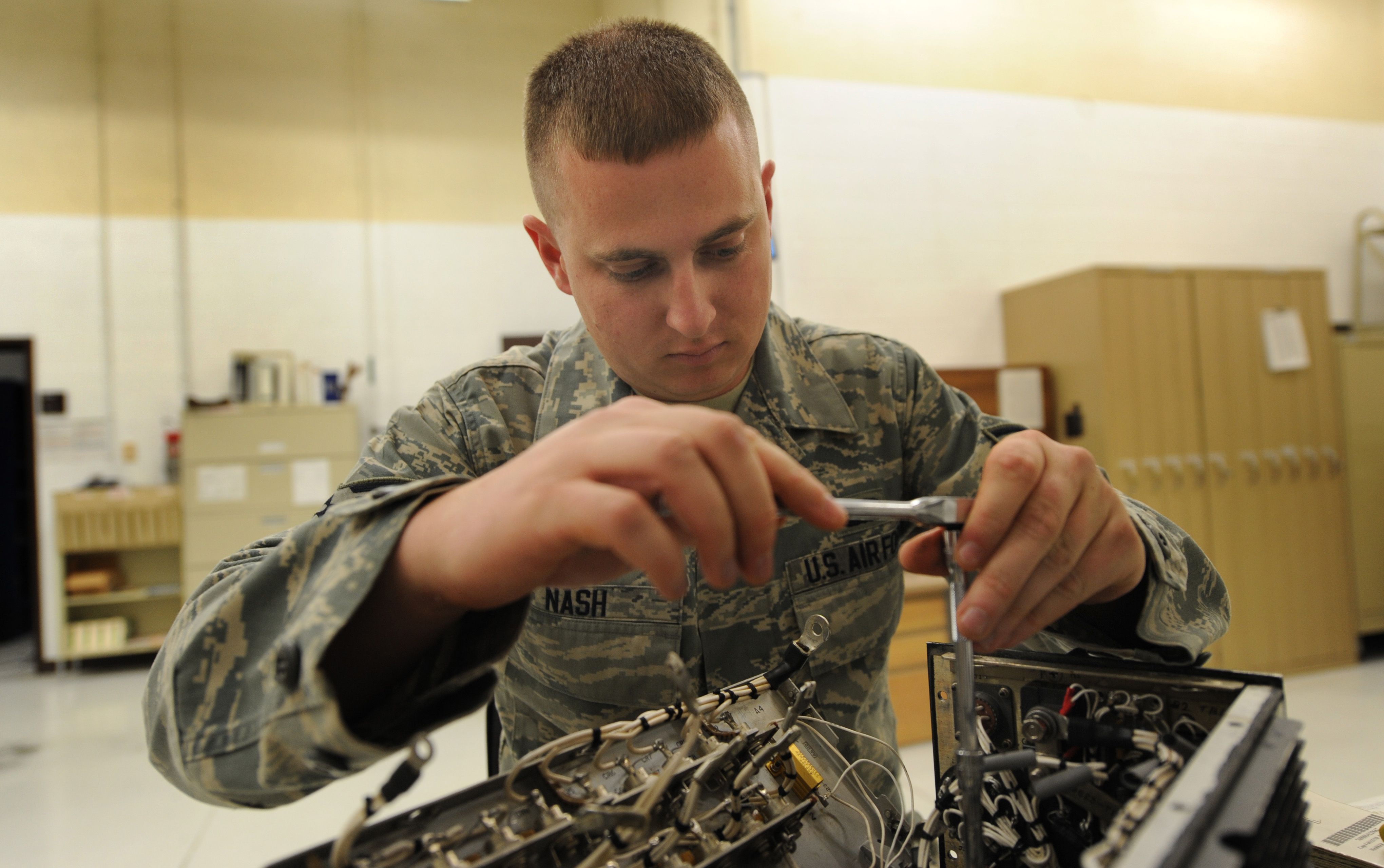 Wires, sensors, dials; E&E keeps aircraft in flight > Air Force Global ...