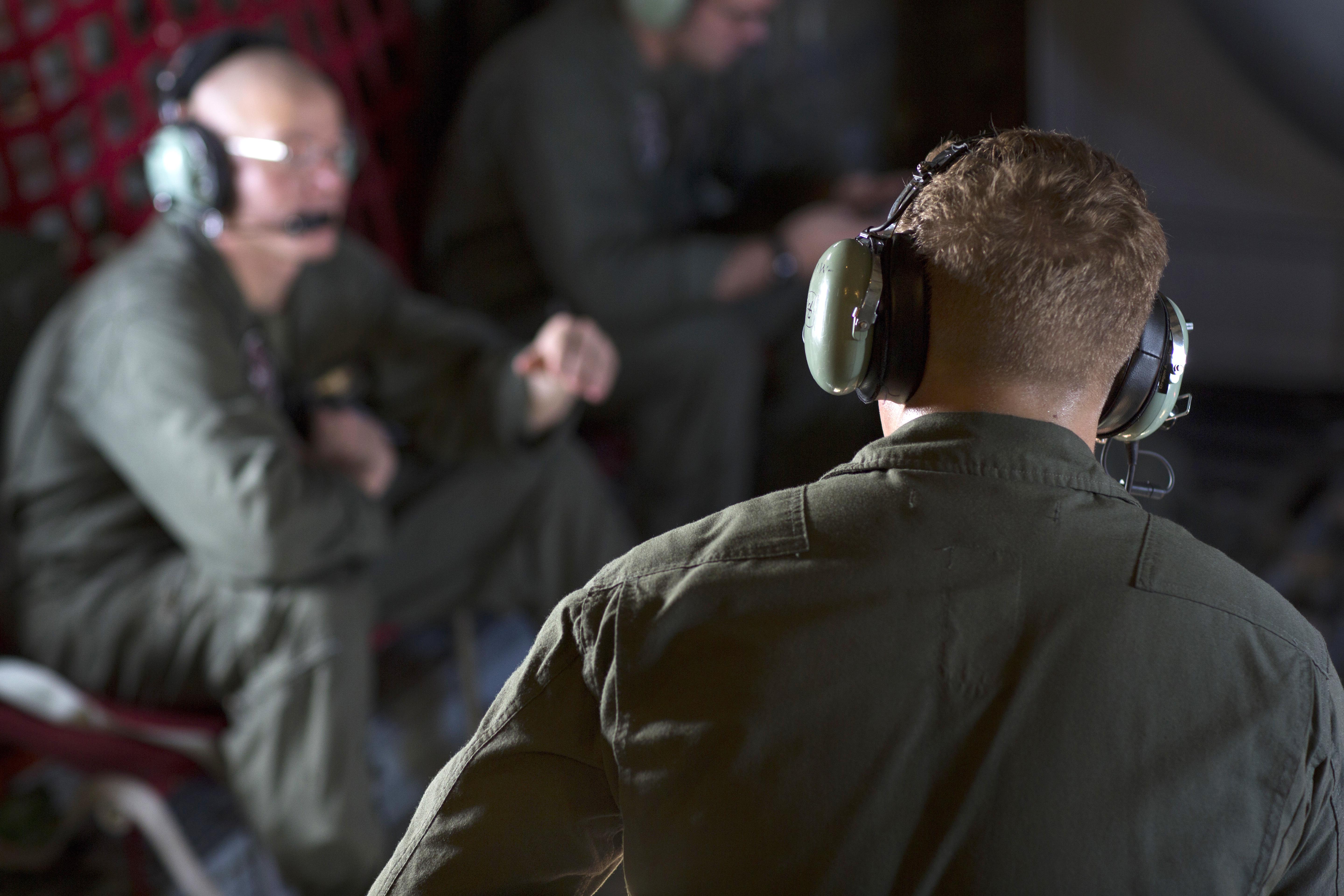 Marine Corps Staff Sgt. Franklin E. Butterfield, left, and Marine Corps ...