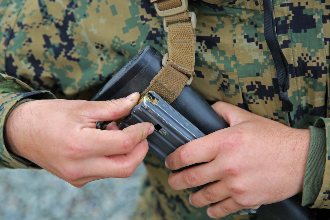 Learning the M-16A4 service rifle for Corps and fellow Marines