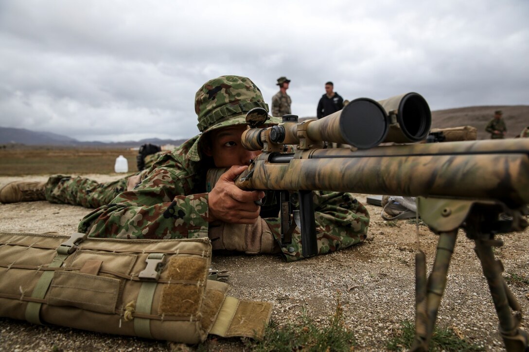 Marine Scout Snipers train JGDSF Fundamentals of Shooting