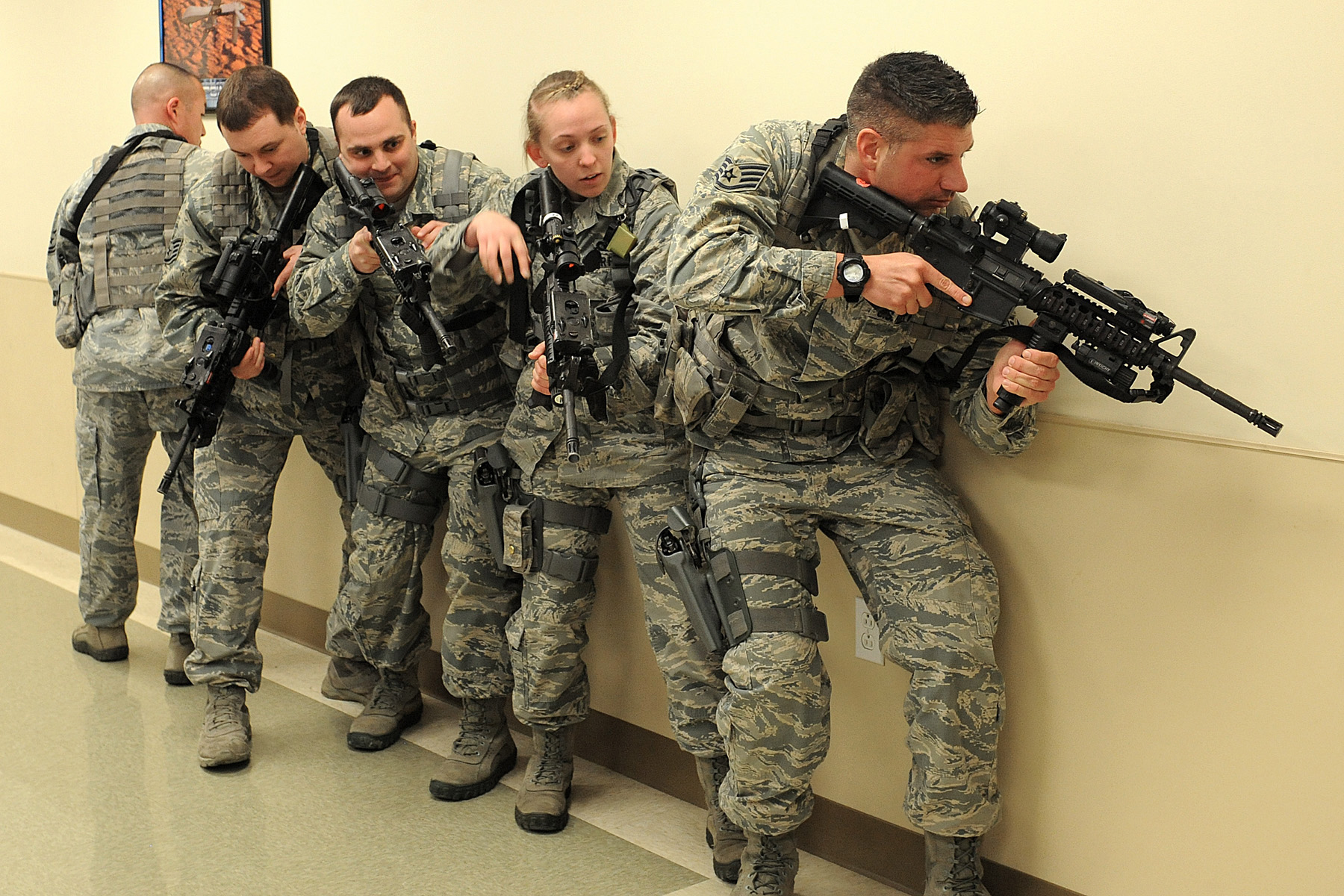 Base trains for active shooter scenario