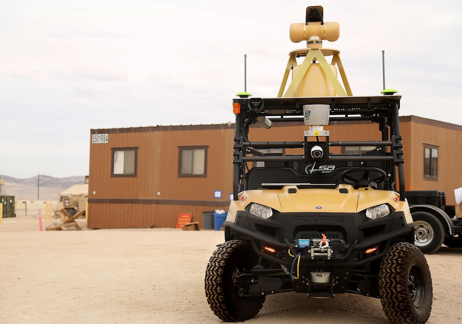 Combat Center Marines' first look at unmanned security vehicle > United ...