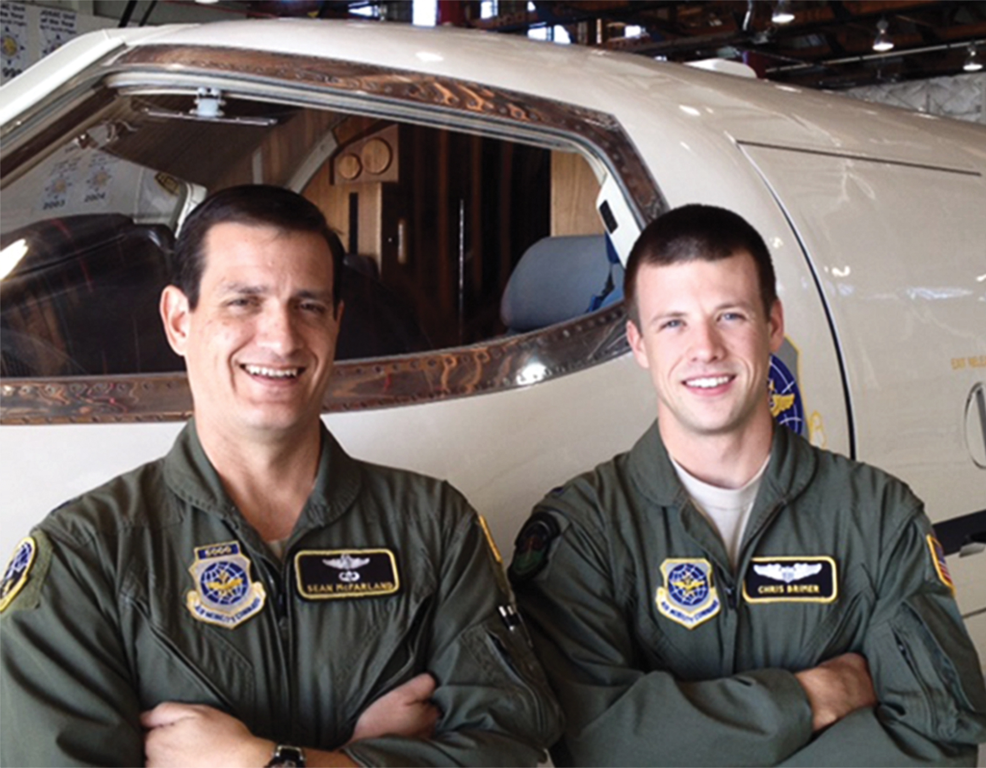 Lt Col Sean McFarland (left) and Lt Christopher Brimer
