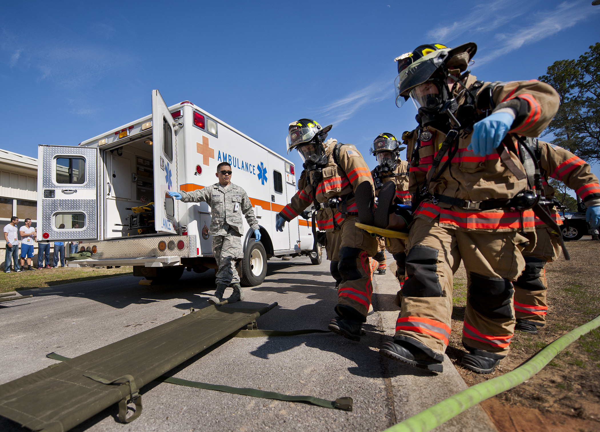 Base responds to mass casualty exercise
