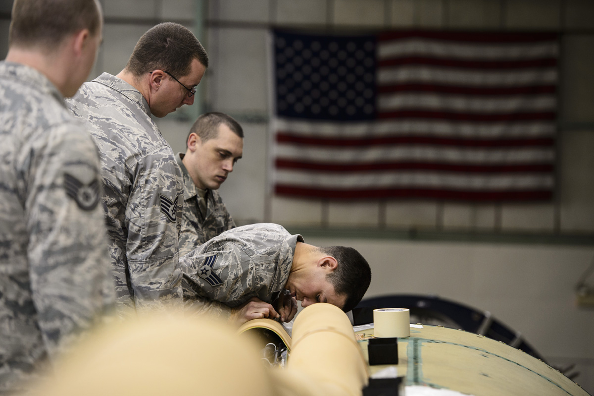 576th FLTS missile handling team prepares ICBM boosters, destruct ...