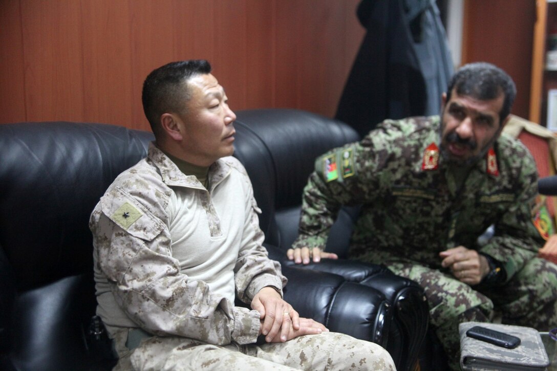 Marine commander attends Afghan security shura prior to elections