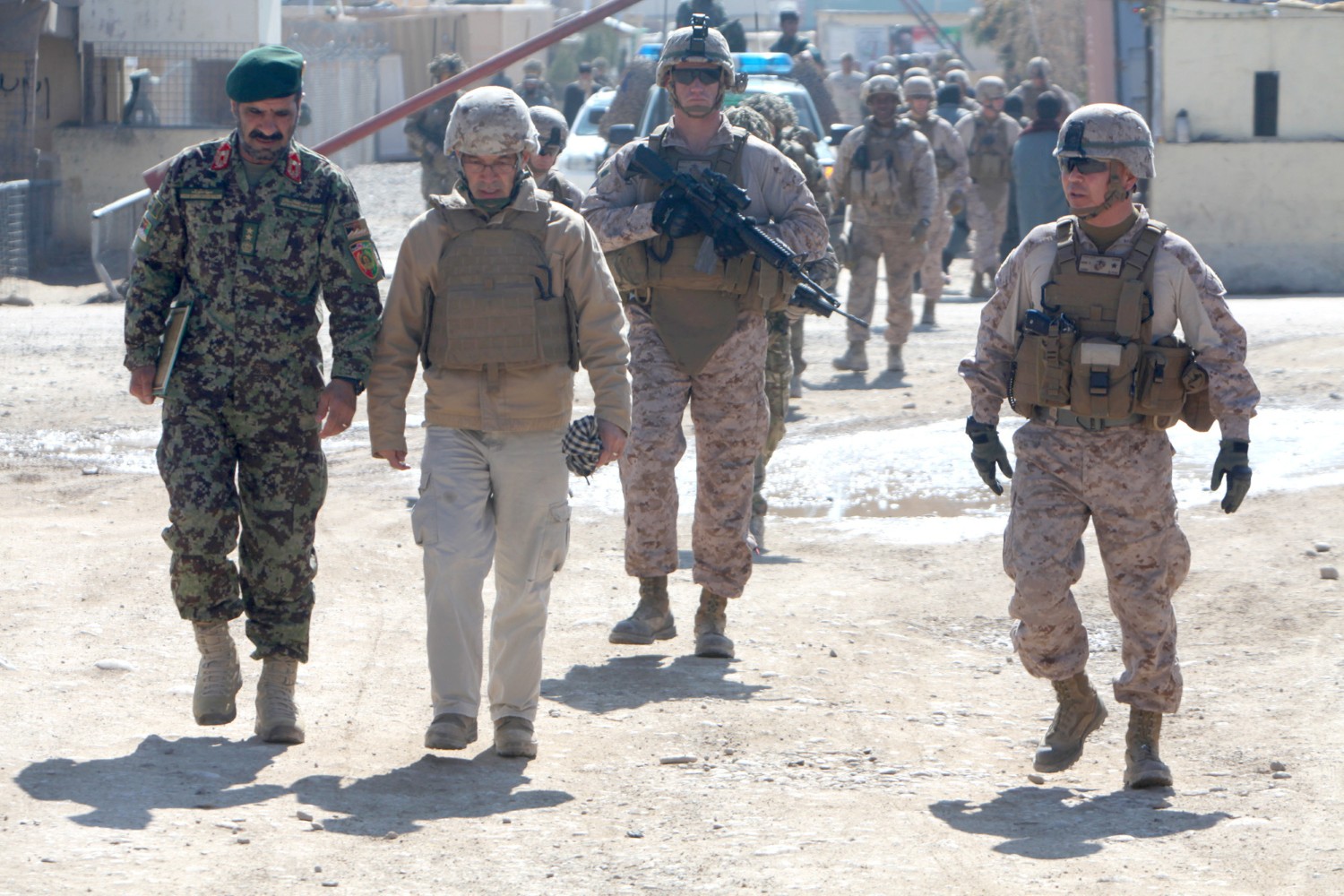 Marine commander attends Afghan security shura prior to elections