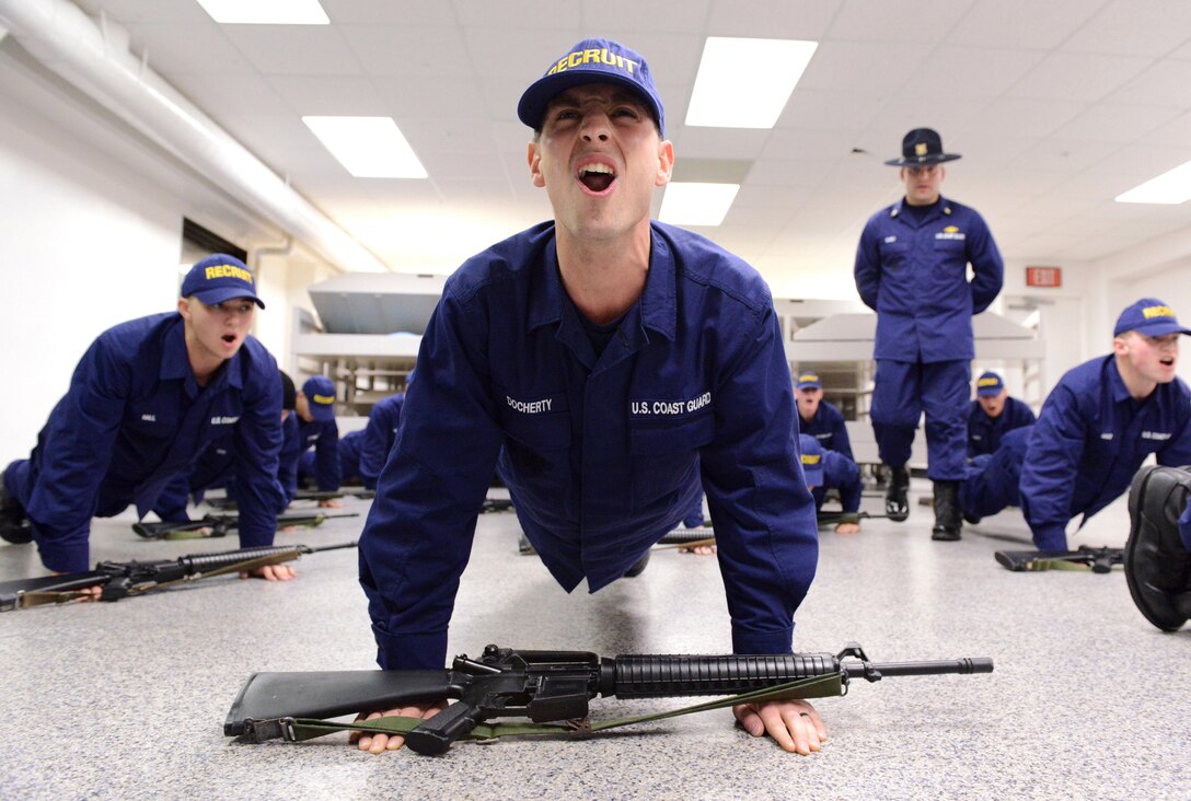 U.S. Seaman Recruit Nicholas Docherty conducts incentive training at ...