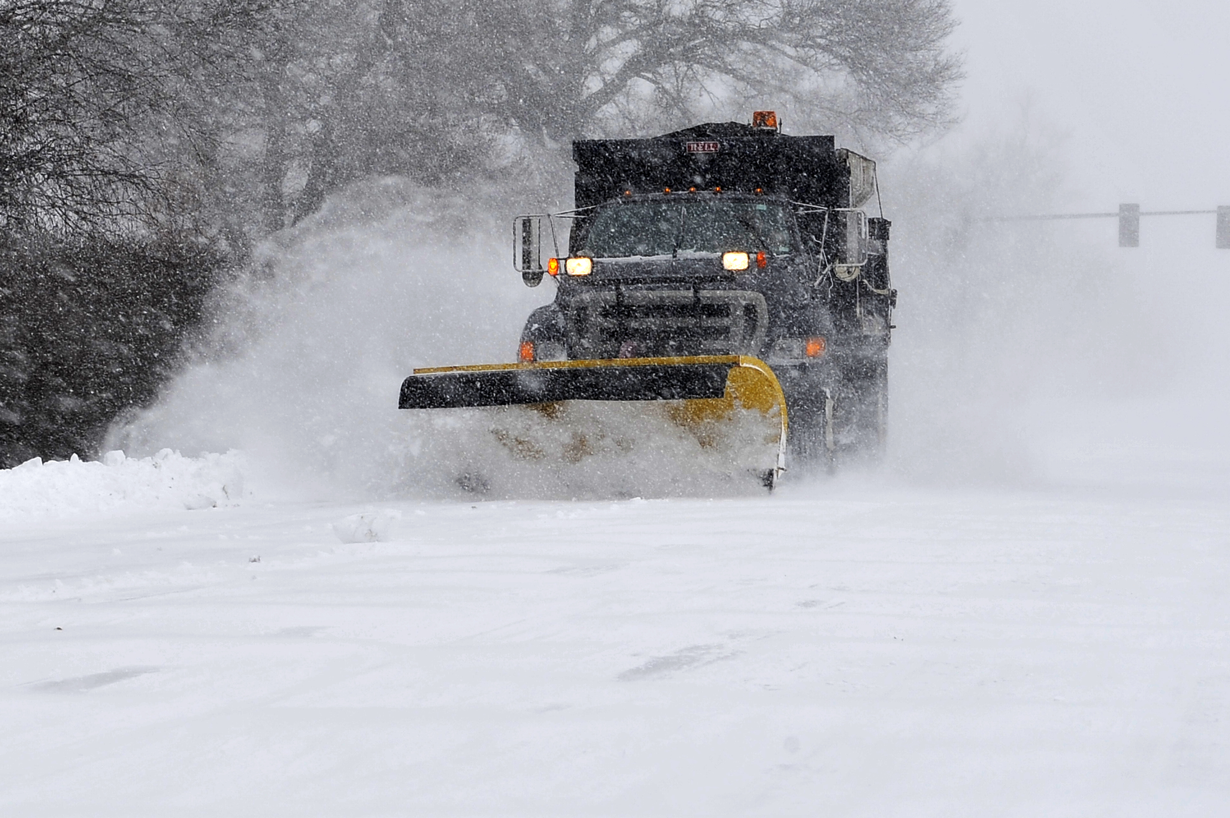 Base digging out from harsh winter storm