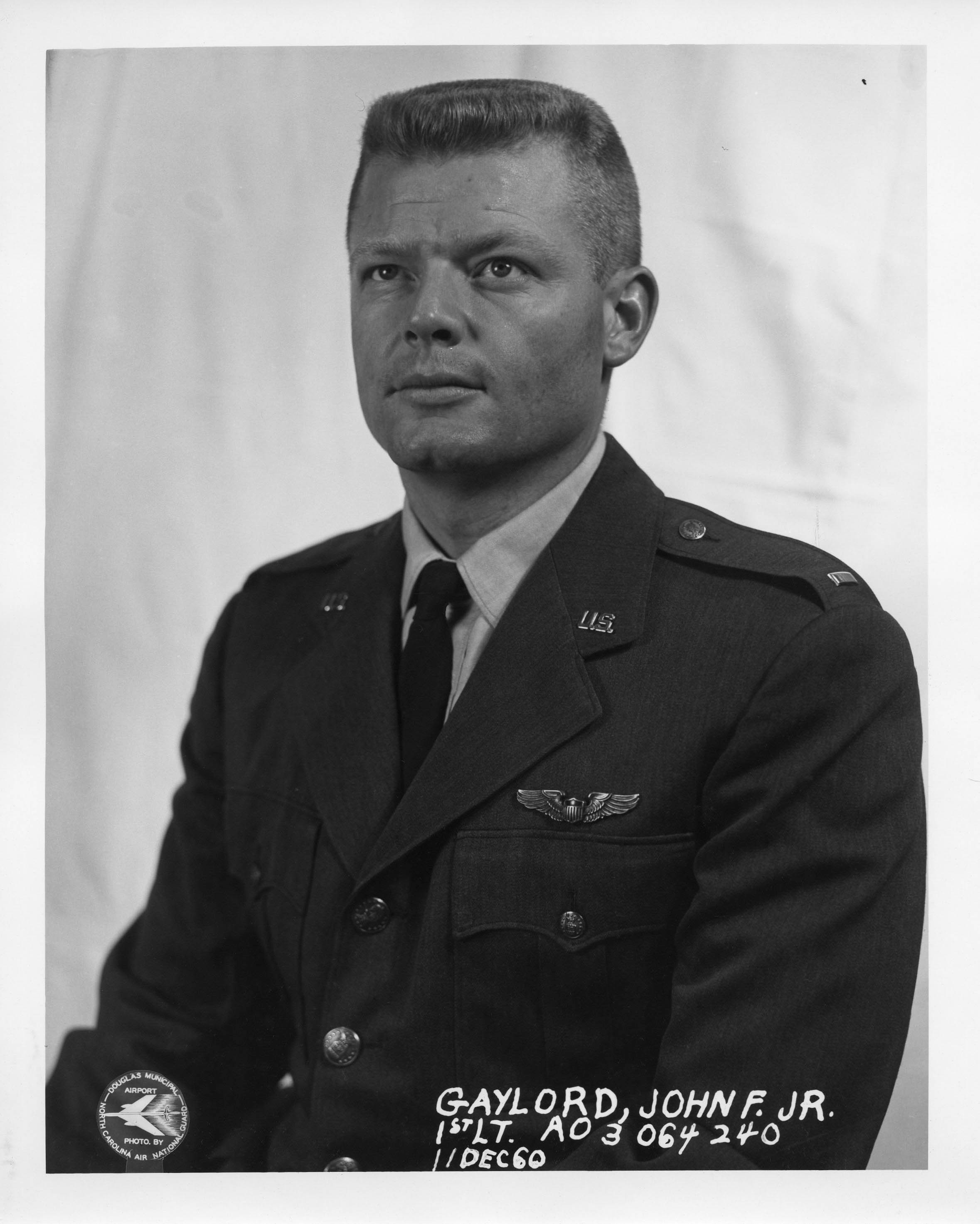 1st Lt John F. Gaylord, Jr. Official Photo