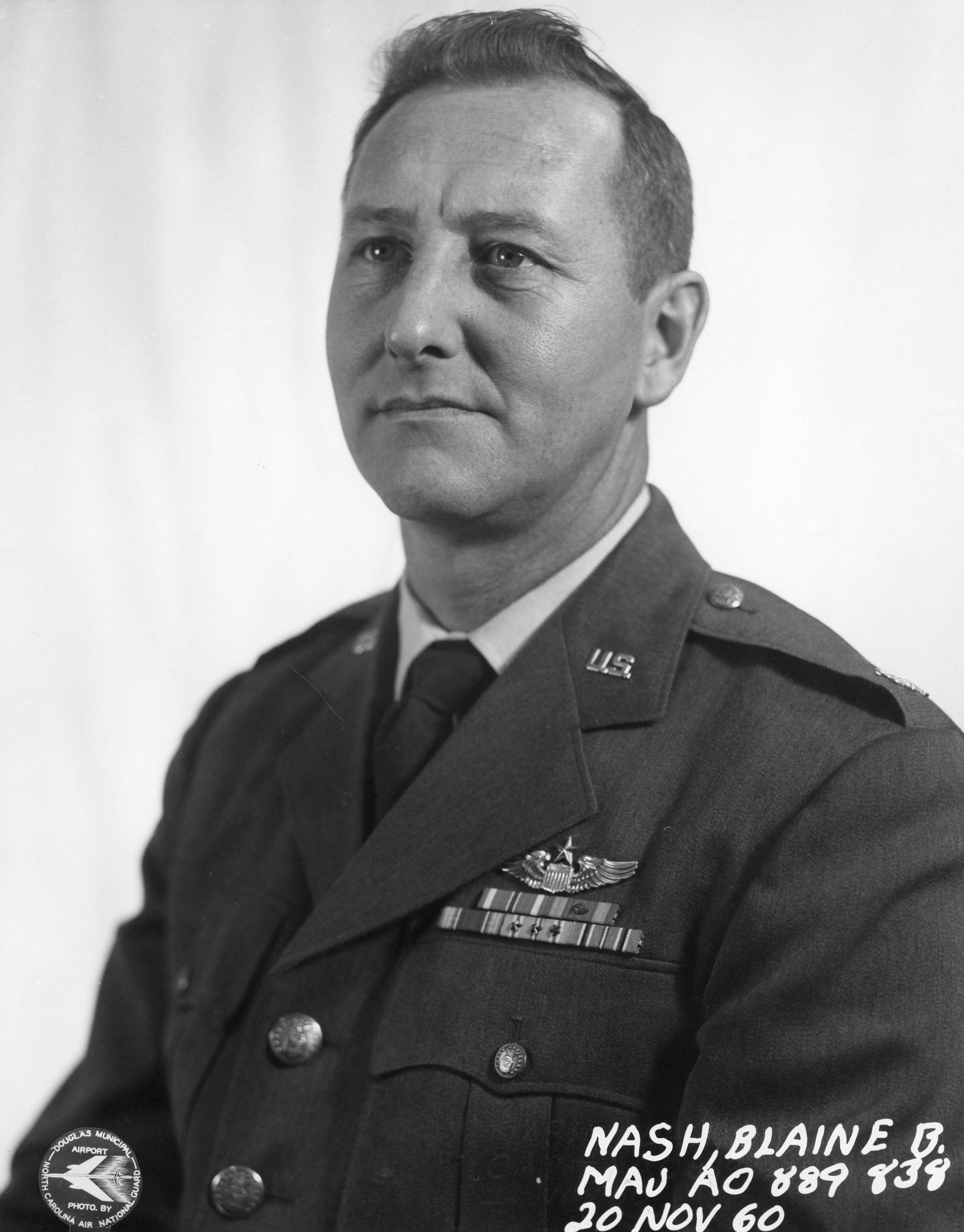Maj Blaine B. Nash Official Photo