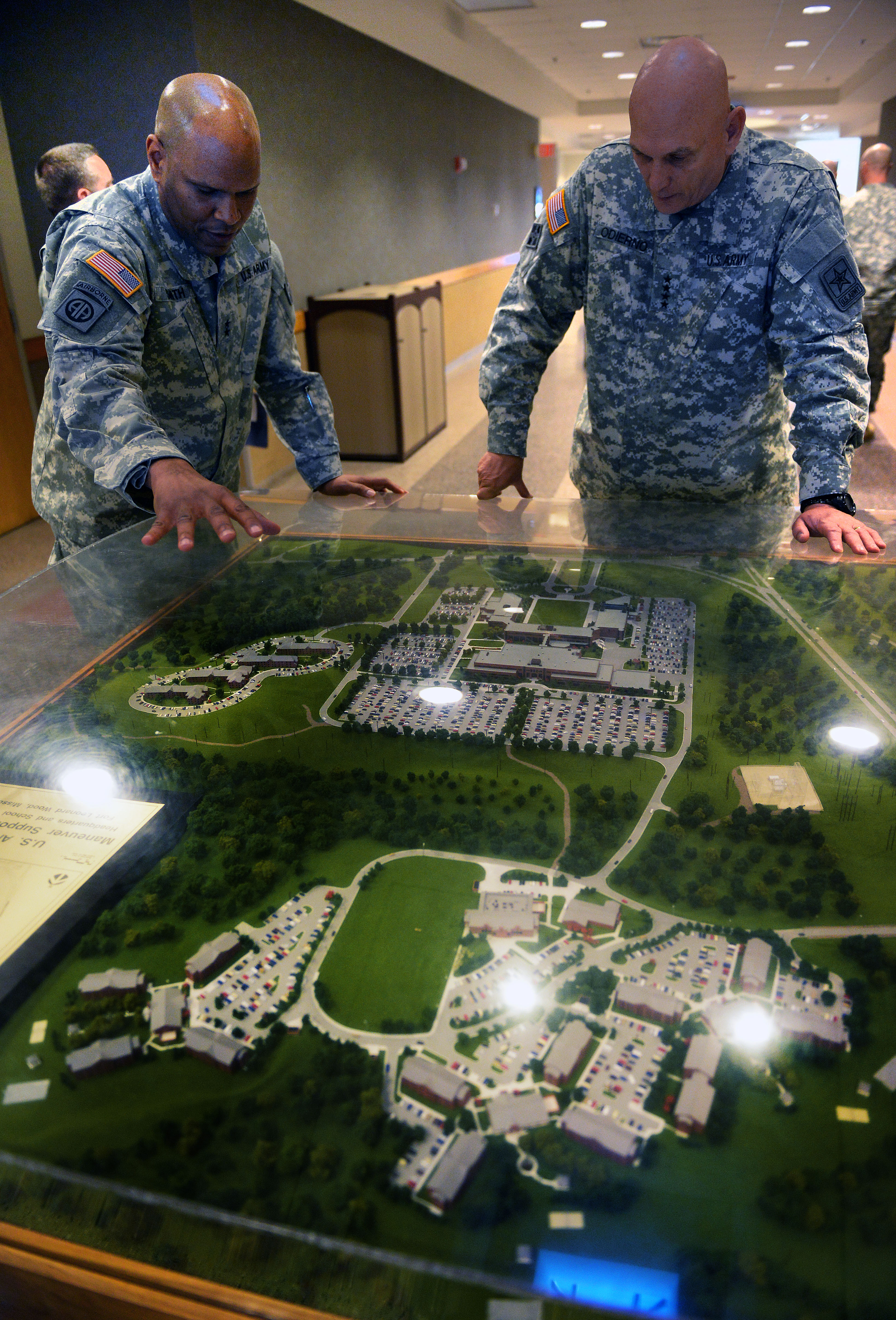Army Maj. Gen. Leslie C. Smith shows Army Chief of Staff Gen. Ray ...