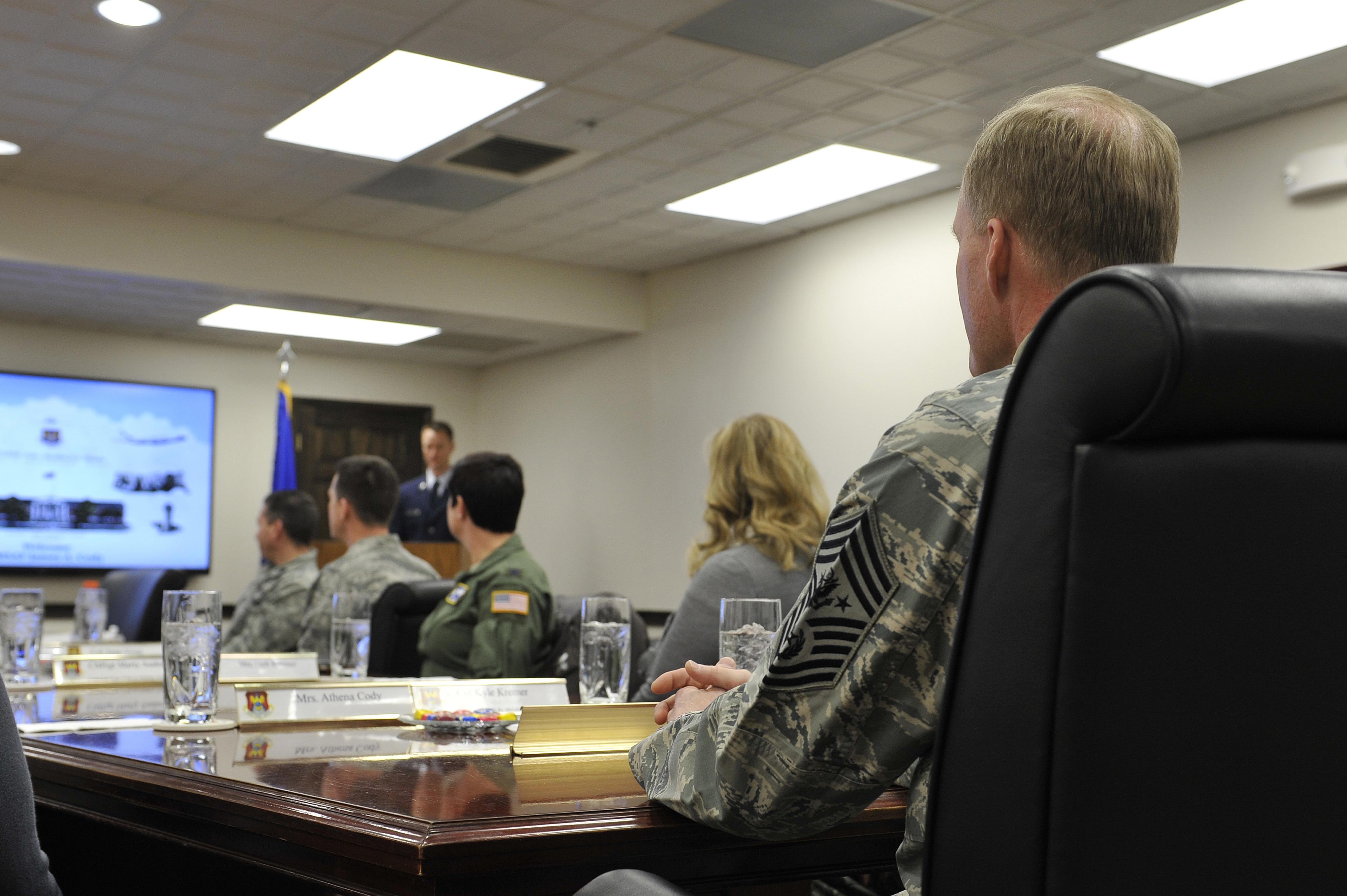 Chief Master Sgt. of the Air Force James A. Cody Visits Scott