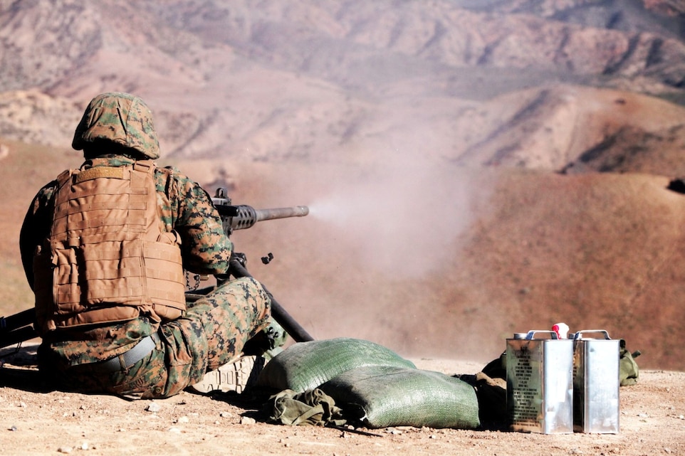 1st Combat Engineer Battalion participates in machine gunners course ...