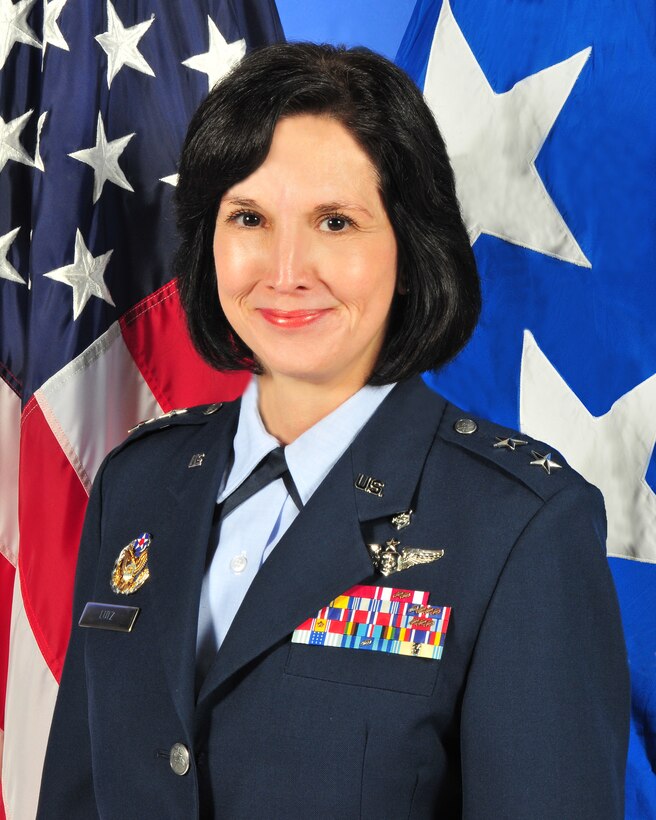 Maj. Gen. Catherine S. Lutz, the first female general officer in the ...