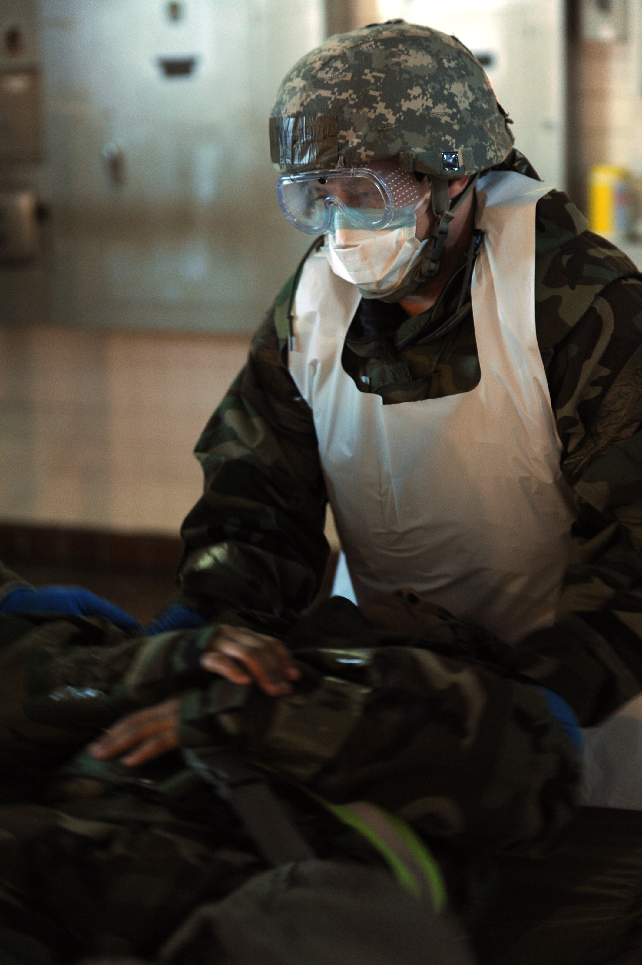 Mortuary affairs processes simulated casualties during MFE