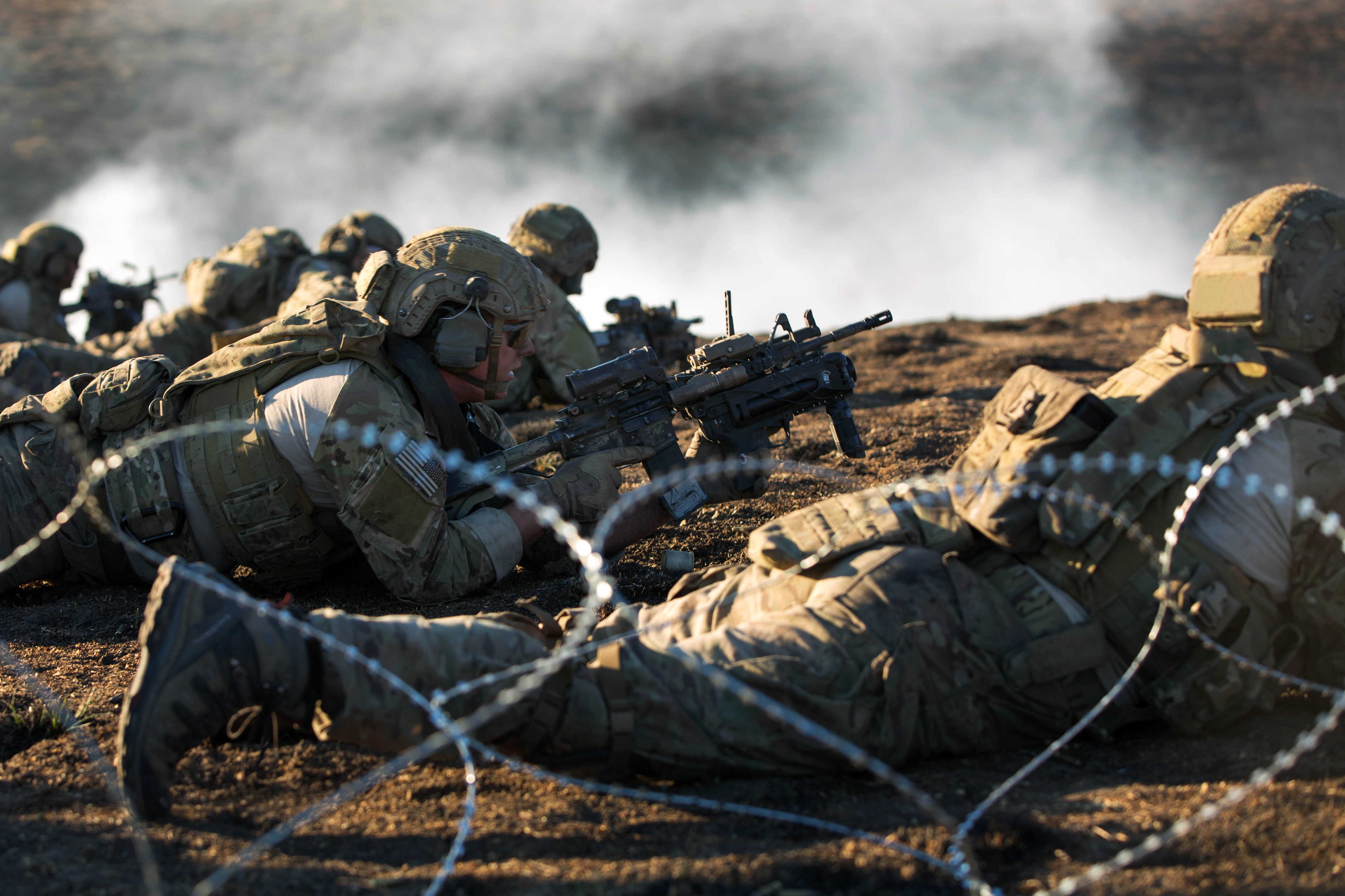 Army Rangers prepare to lay down suppressive fire during live-fire ...