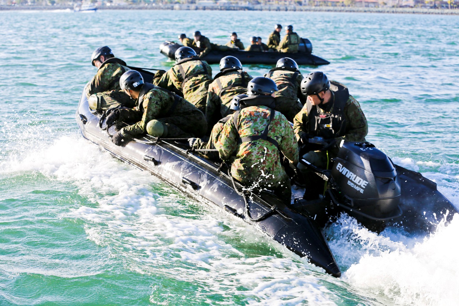 Marines conduct boat navigation training with JGSDF for Exercise Iron ...