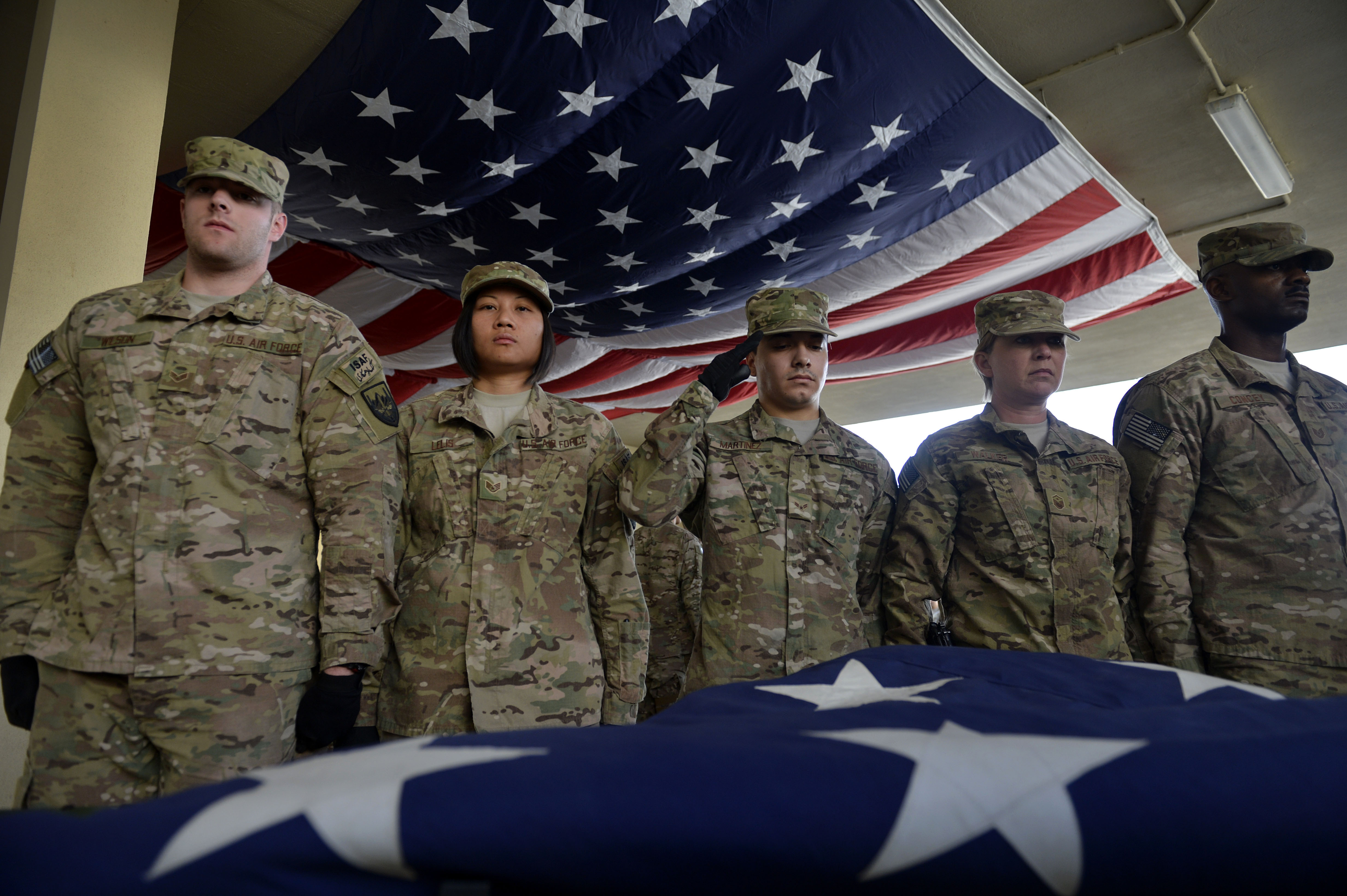 Flag folding ceremony