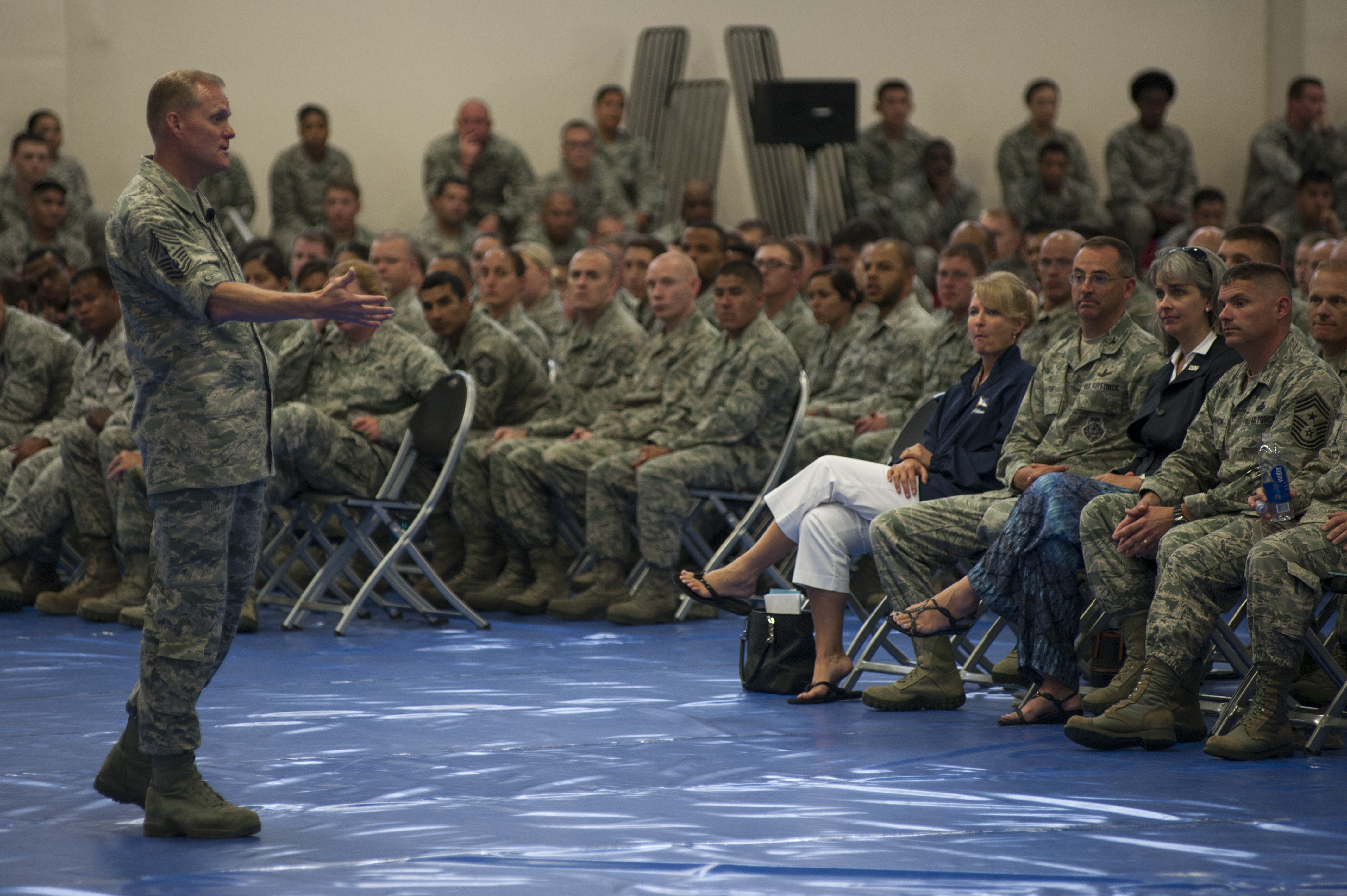 Chief Master Sgt. of the Air Force, James A. Cody, visits Vandenberg