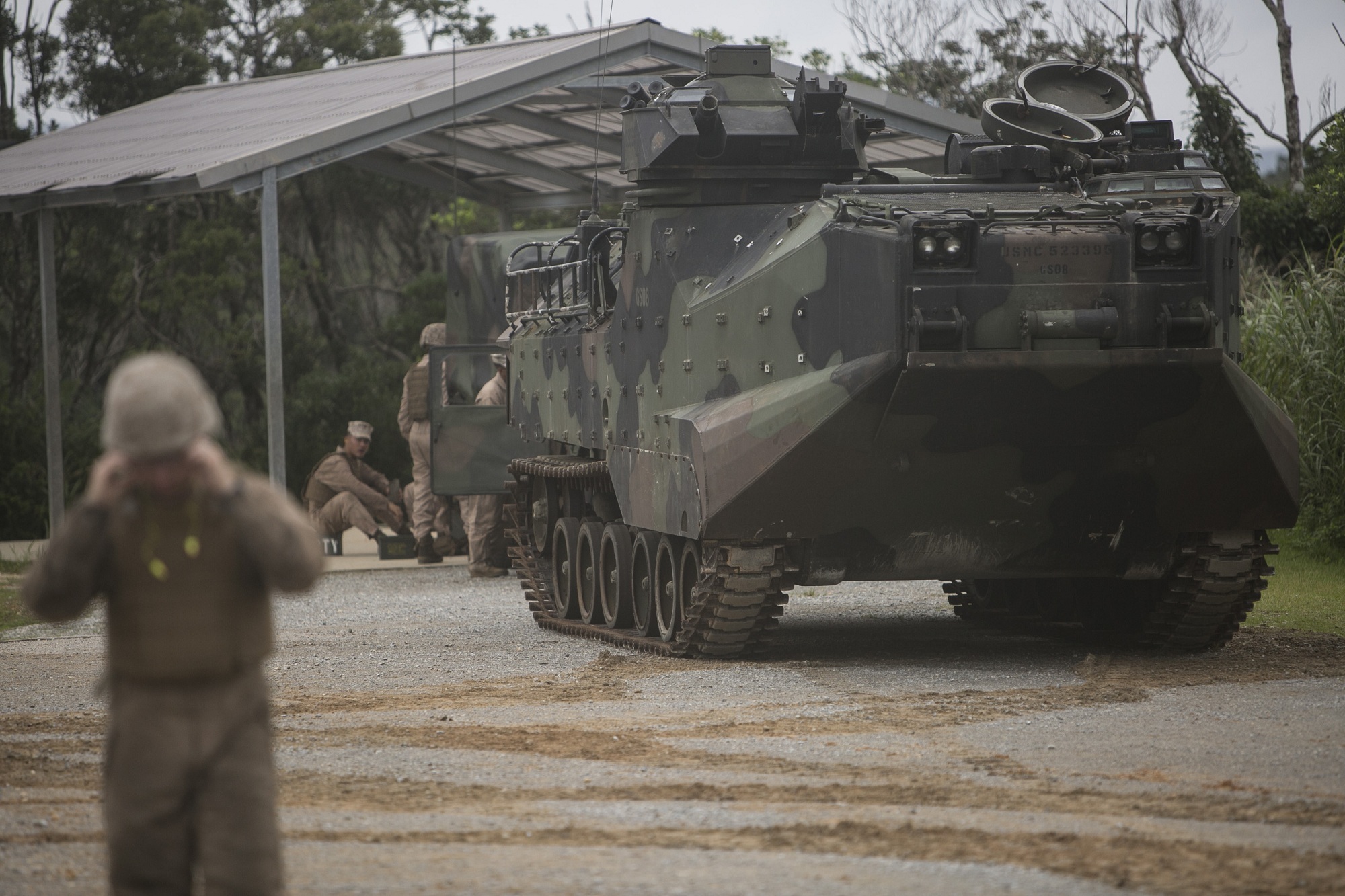 Mounted weapons provide added firepower to AAVs