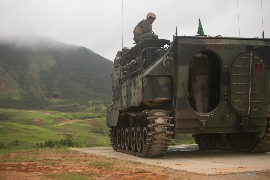 Mounted weapons provide added firepower to AAVs