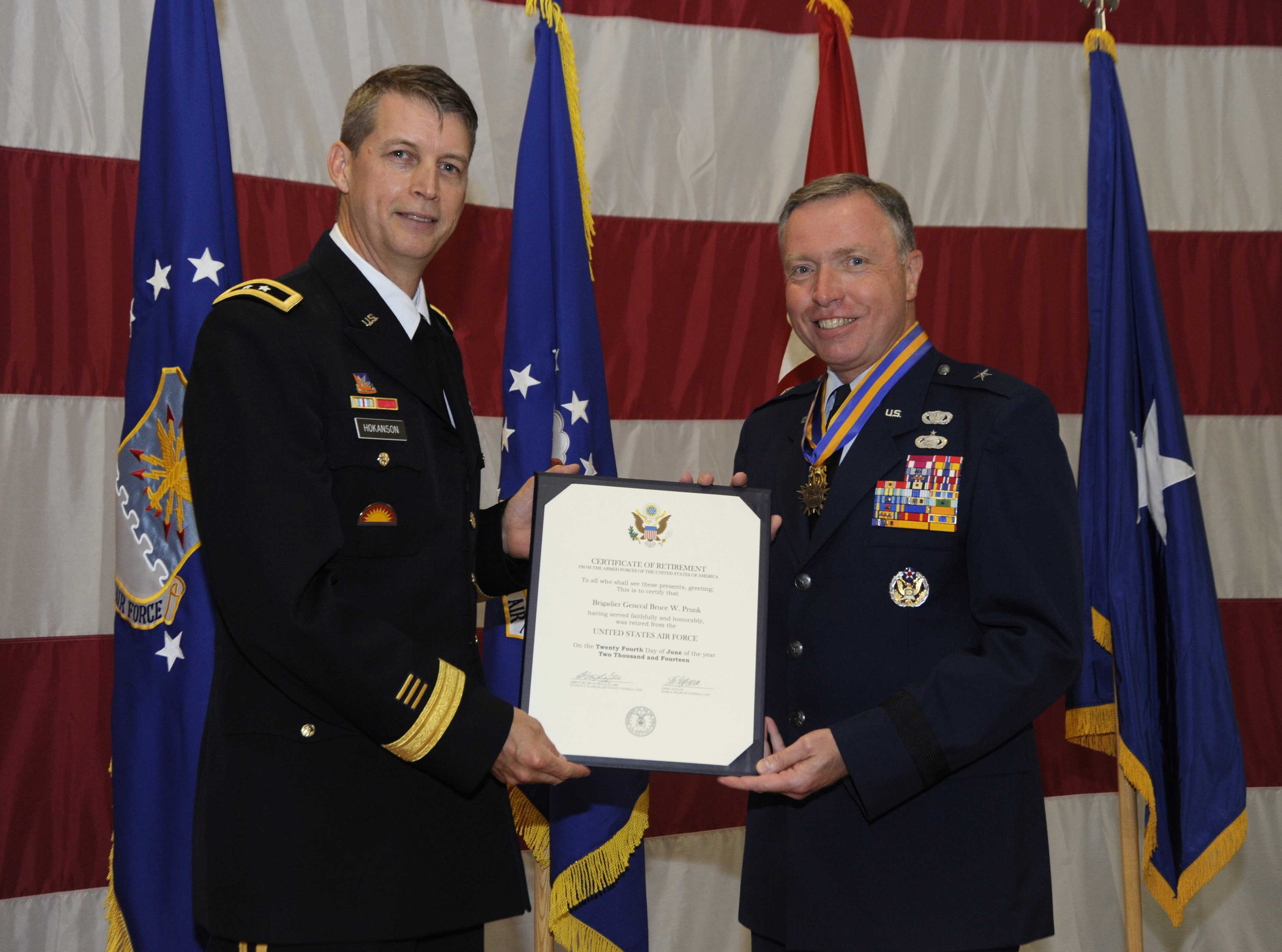 Brig. Gen. Bruce Prunk Retires