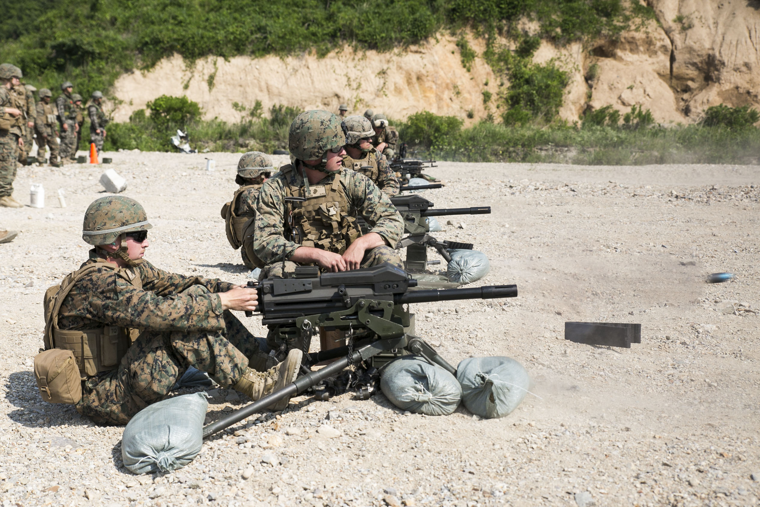 ROK, US Marines flex machine gun muscle