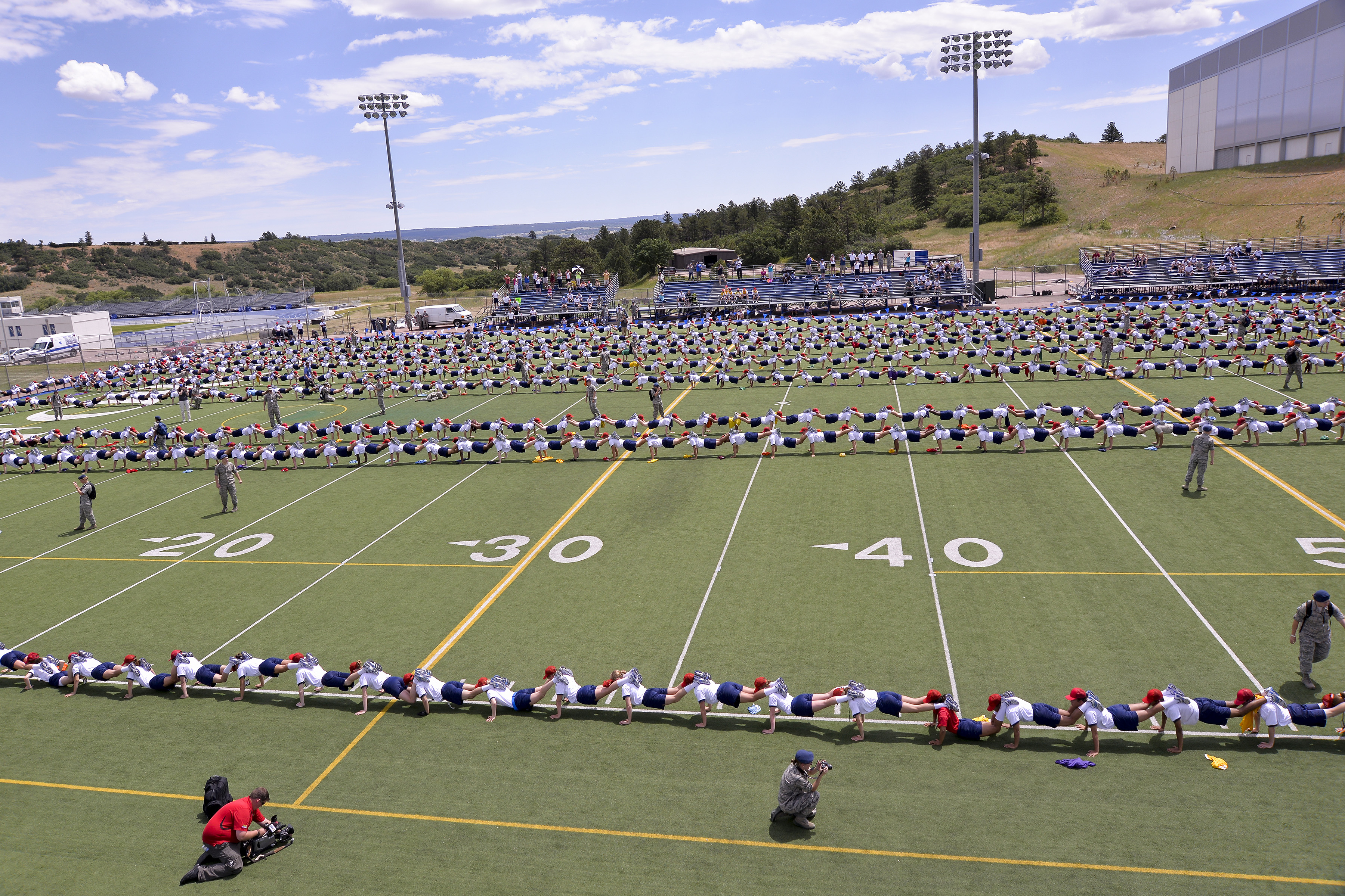 Basic cadets attempt to set world chain push up record > U.S. Air Force ...