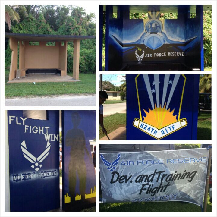 Development and Training Flight beautifies bus stops on Guam > 624th ...