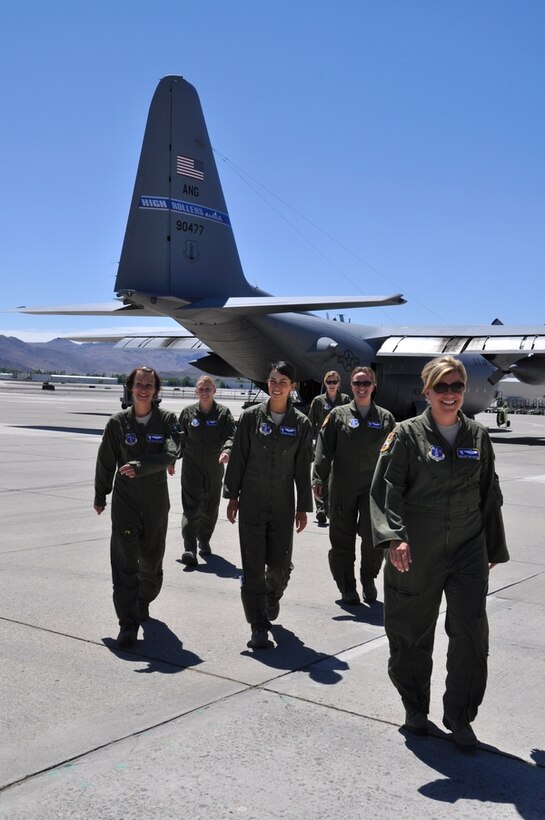 The Nevada Air National Guard's first all-female flight crew.