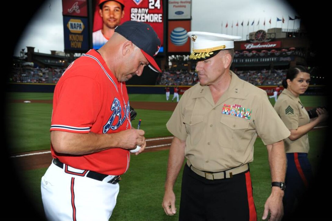 Received autographed baseball