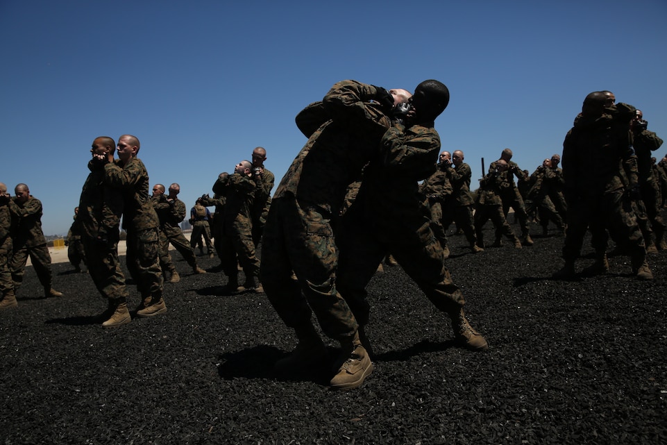 Company K learns MCMAP chokeholds > Marine Corps Recruit Depot, San ...