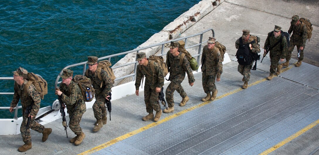 Marines depart for Korean Marine Exchange Program 14-12