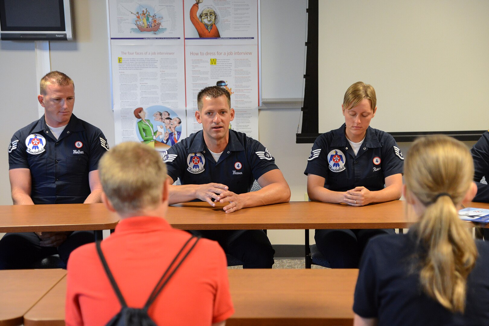 Backpack journalists interview Thunderbirds > Peterson and Schriever ...