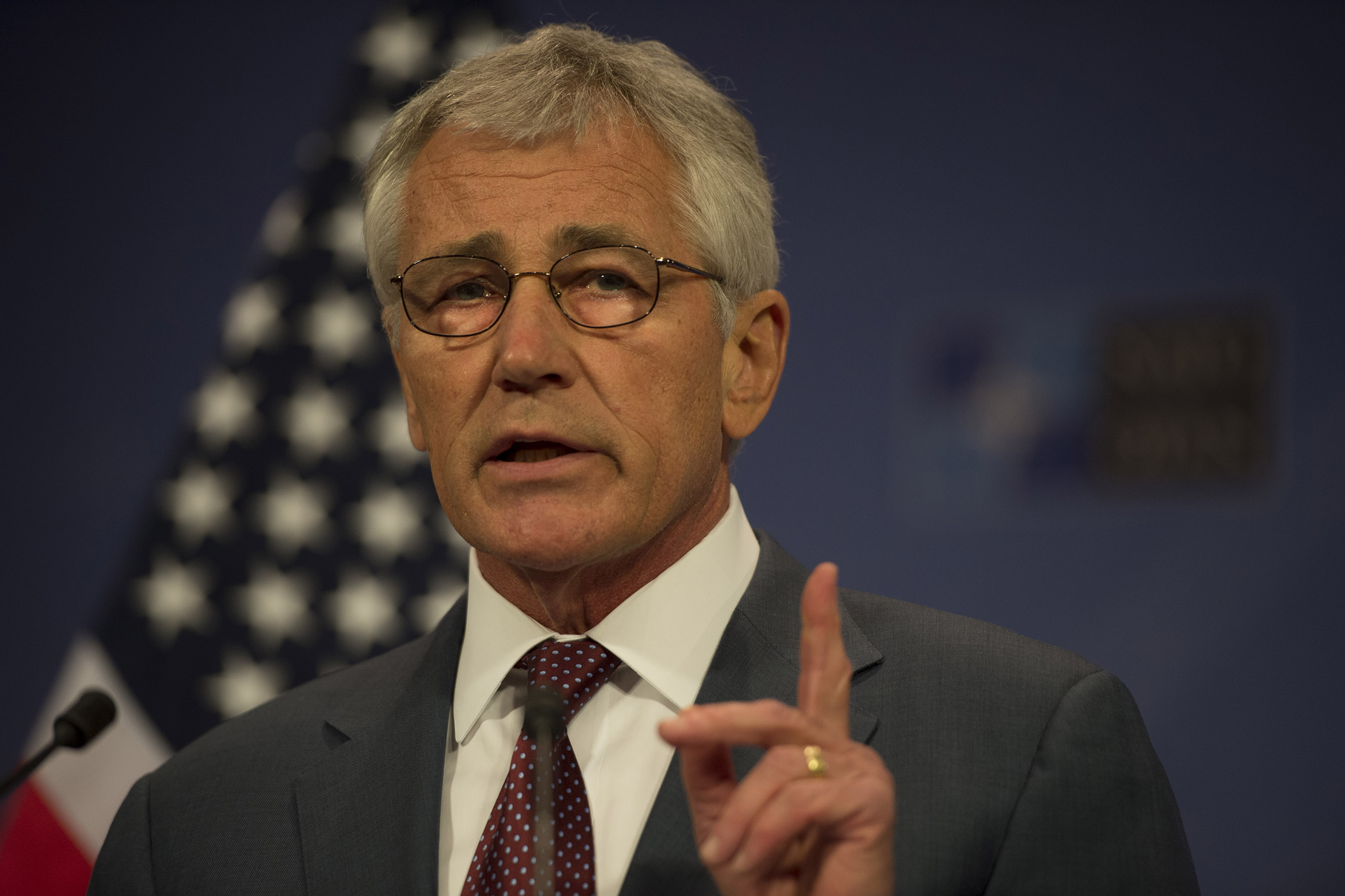 Defense Secretary Chuck Hagel Conducts A News Conference At Nato