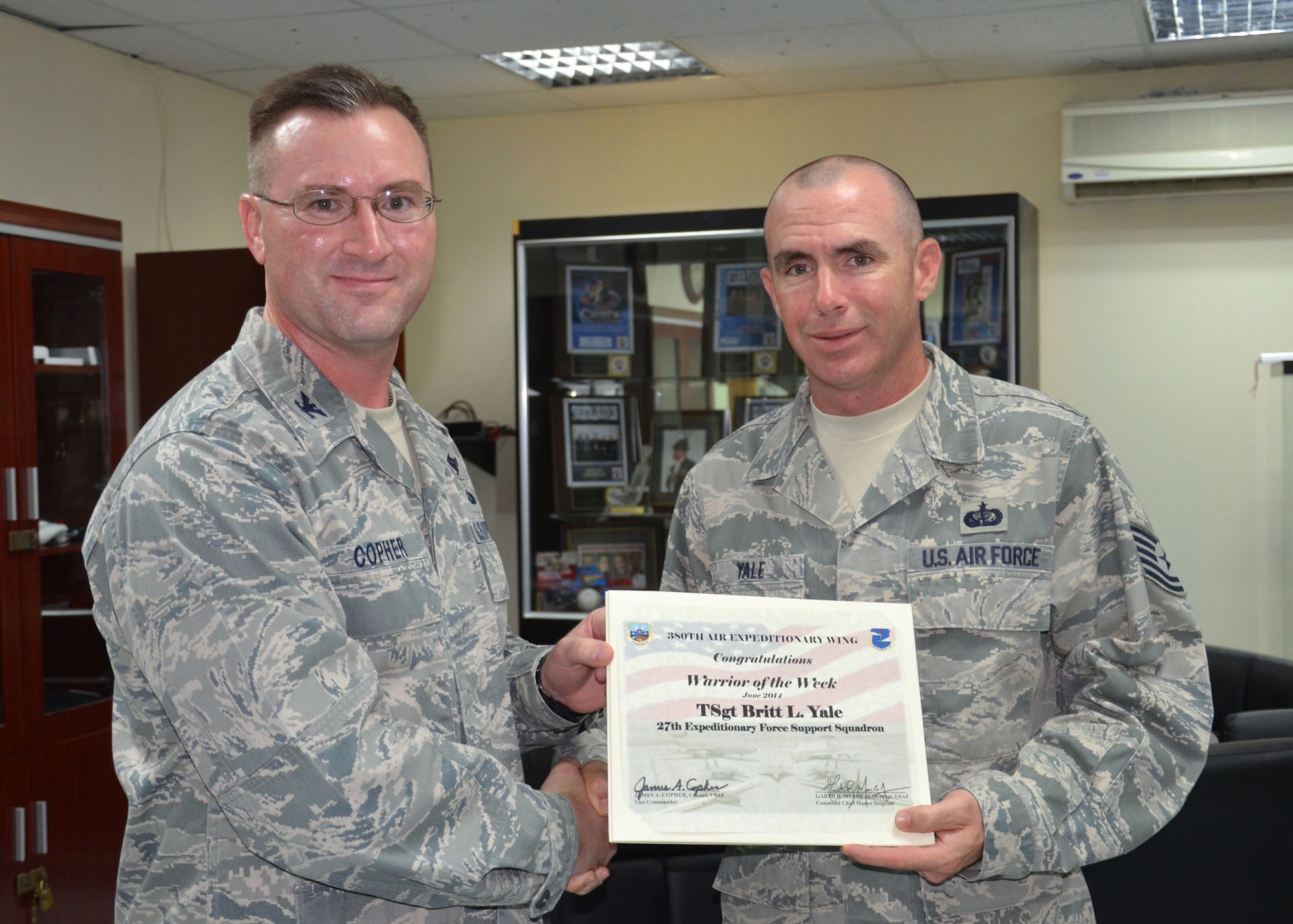 Warrior of the week > U.S. Air Forces Central > 380AEW Article Display