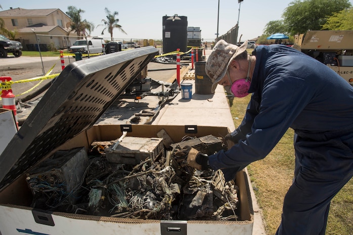 MCAS Yuma Marines Conduct Crash Site Recovery and Cleanup