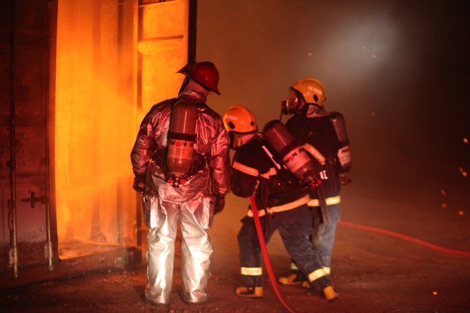 Afghan National Army firefighters blaze through live-fire training ...