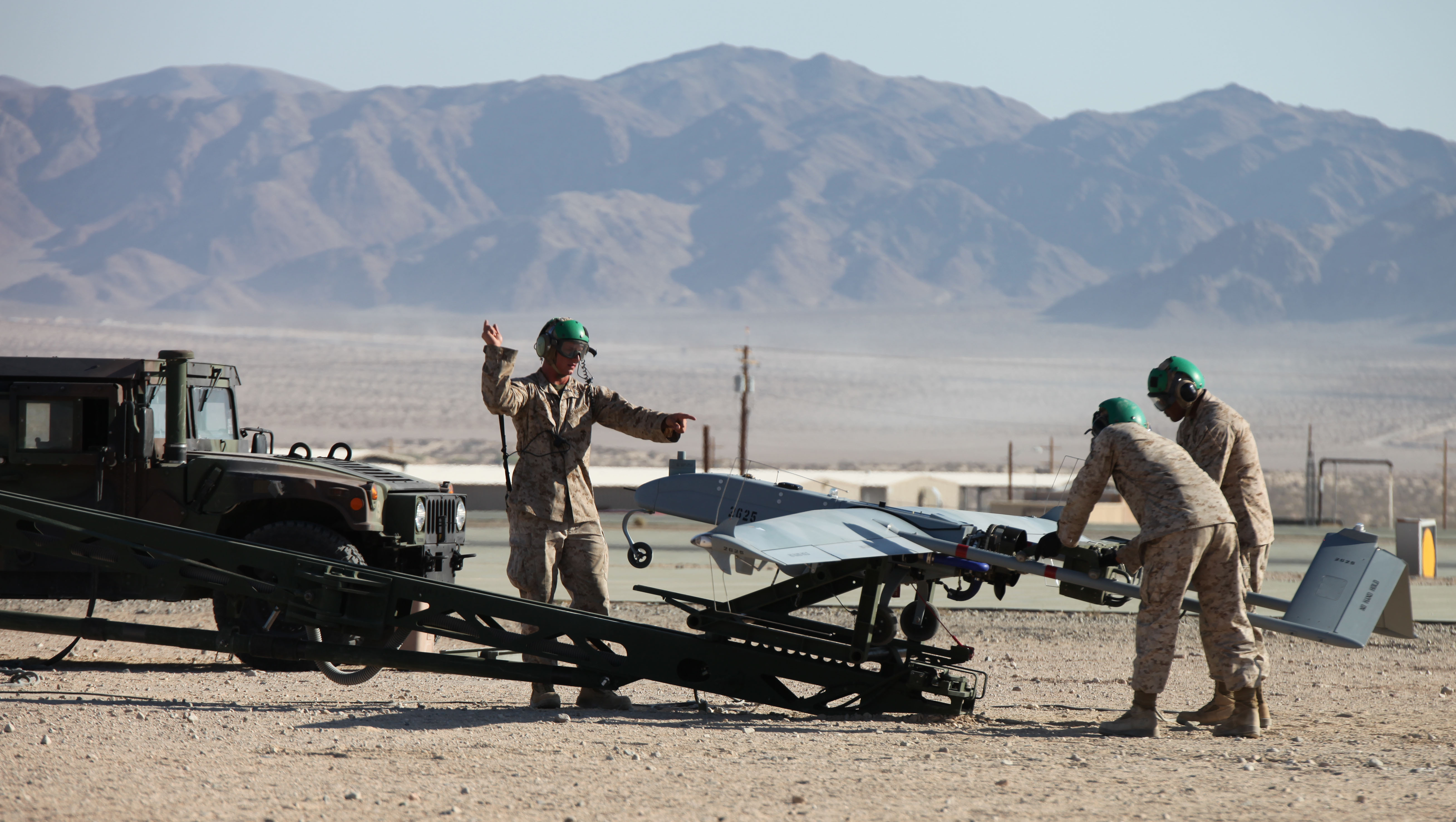 Marines with Marine Wing Unmanned Aerial Vehicle Squadron 4, Marine ...