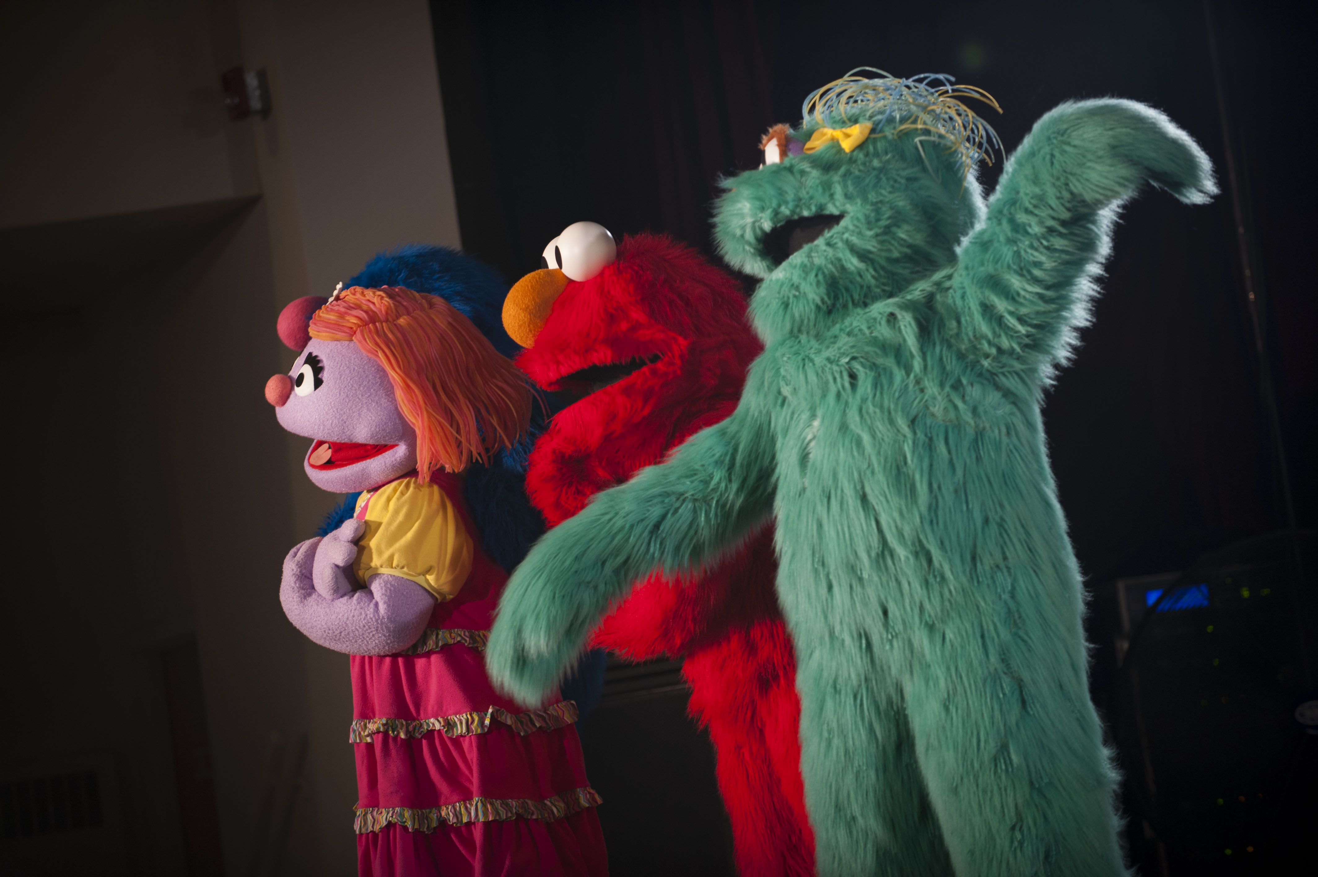 Sesame Street USO Tour stops at Minot AFB