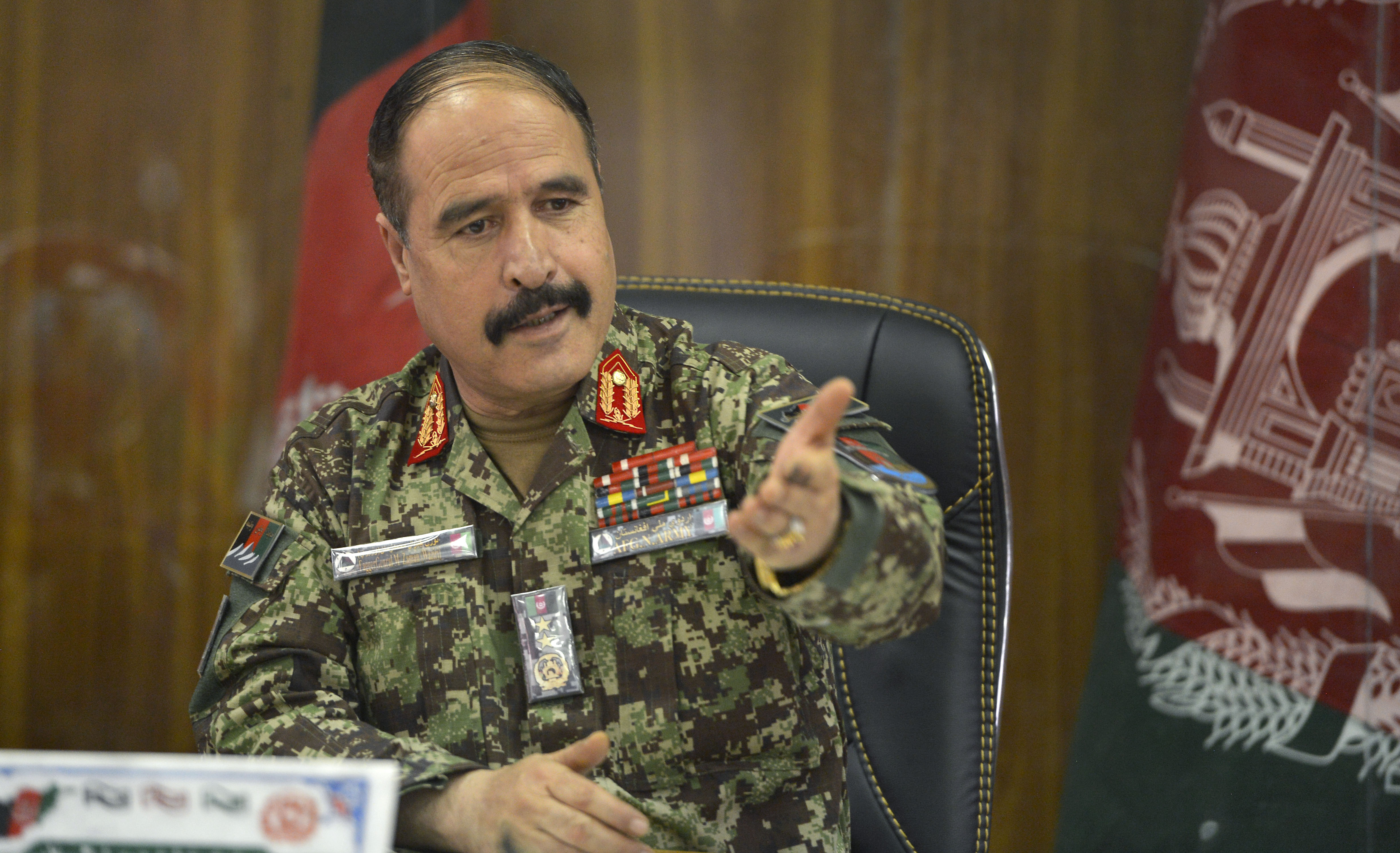 Afghan Army Maj. Gen. Mohammad Zaman Waziri, commander of the Afghan ...